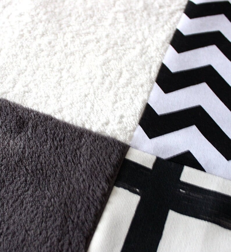 Montessori Play mat Baby Patchwork Quilt Playmat Black and | Etsy