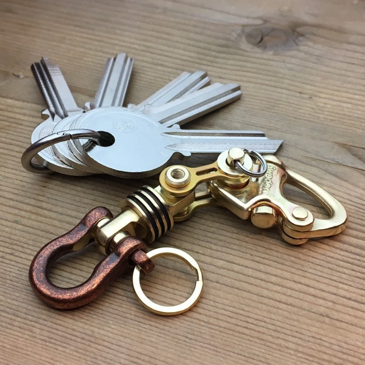 Sweden Brass Sailor Key Chain Bike-Link Swivel Omega Shackle