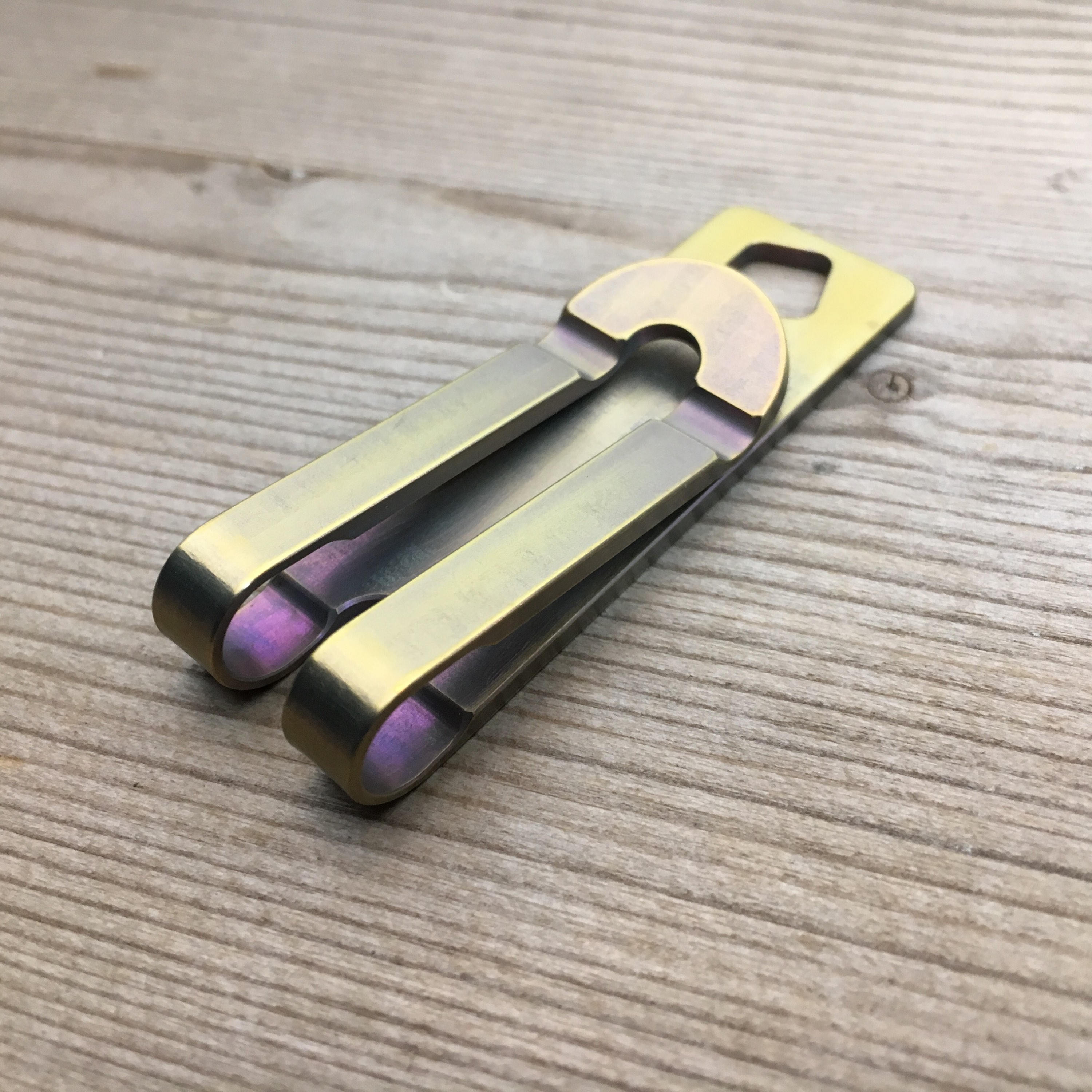 Titanium Money Clip / Anodized Gold