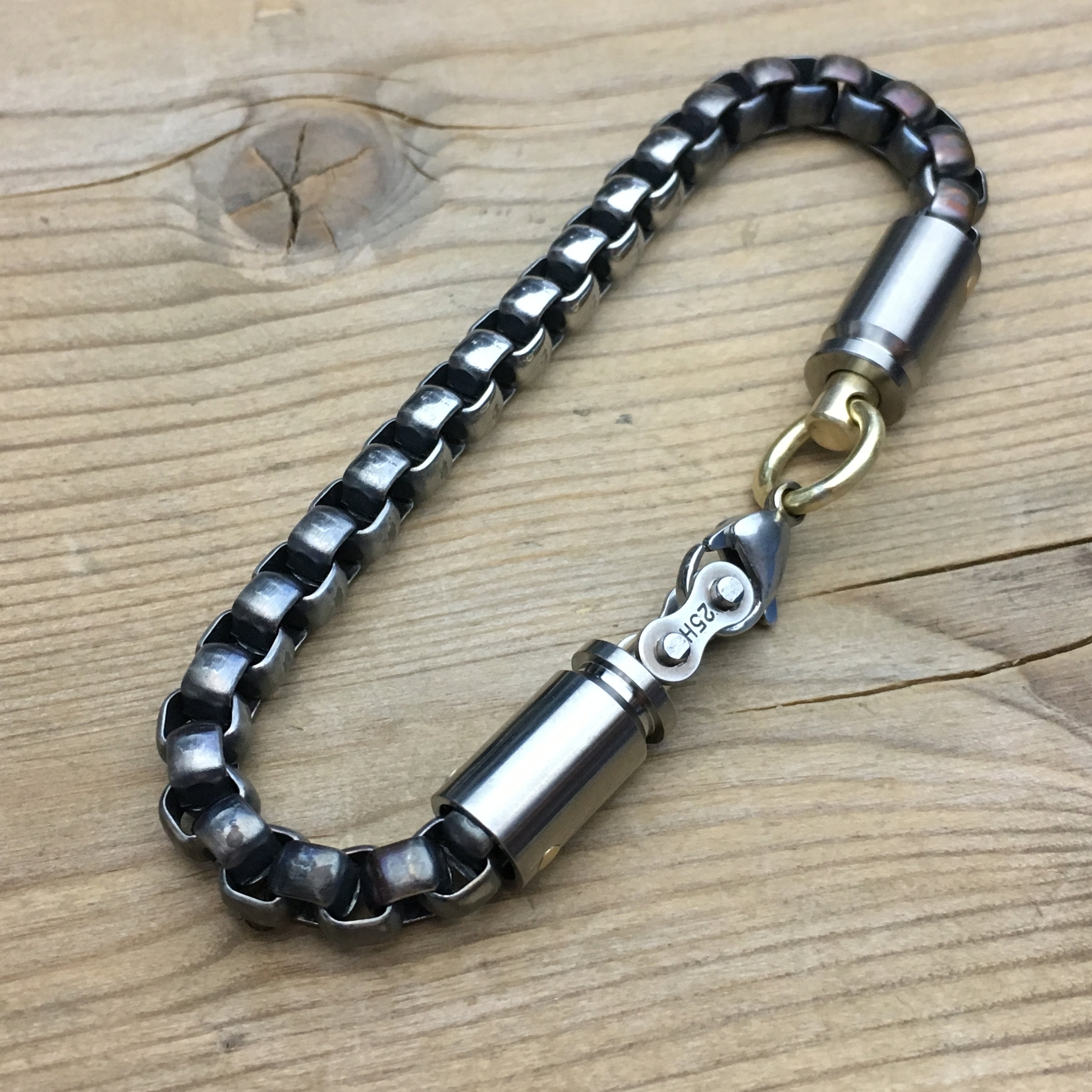 Cal.9mm Bracelet, Keychain or Wallet Chain / Exhaust Pipe texture