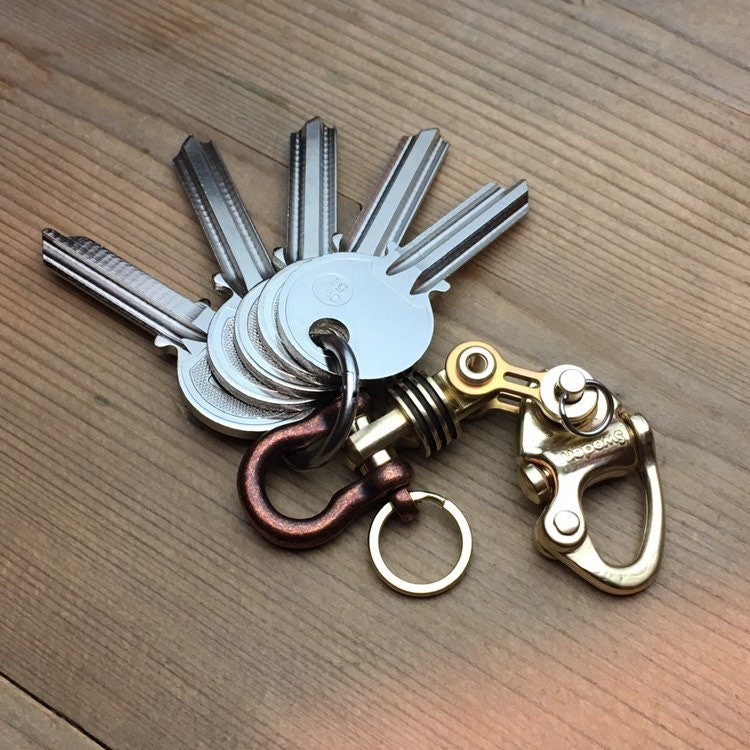 Sweden Brass Sailor Key Chain Bike-Link Swivel Omega Shackle