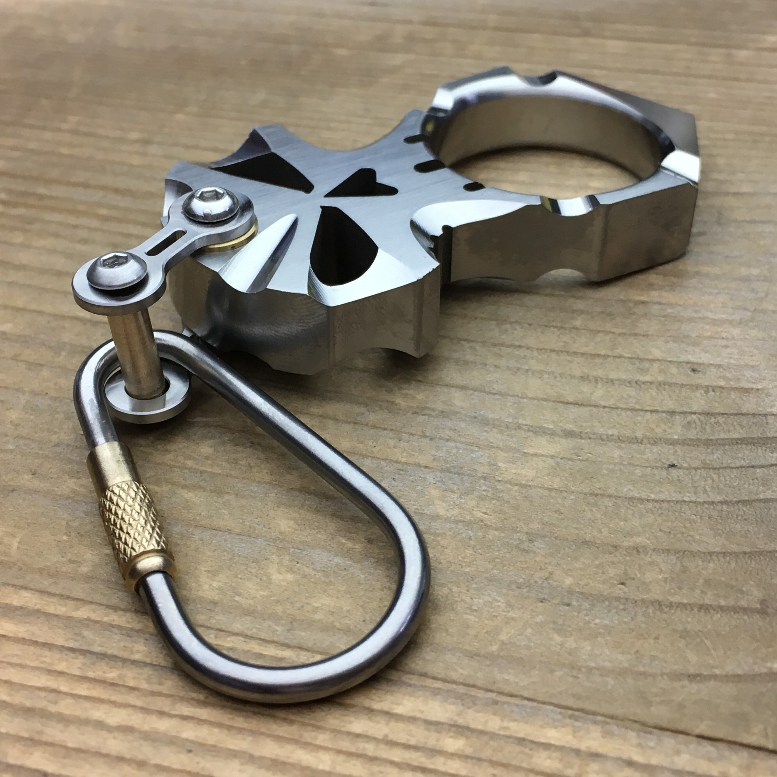 Skeleton Titanium Keychain, with Ti-Bike-Link