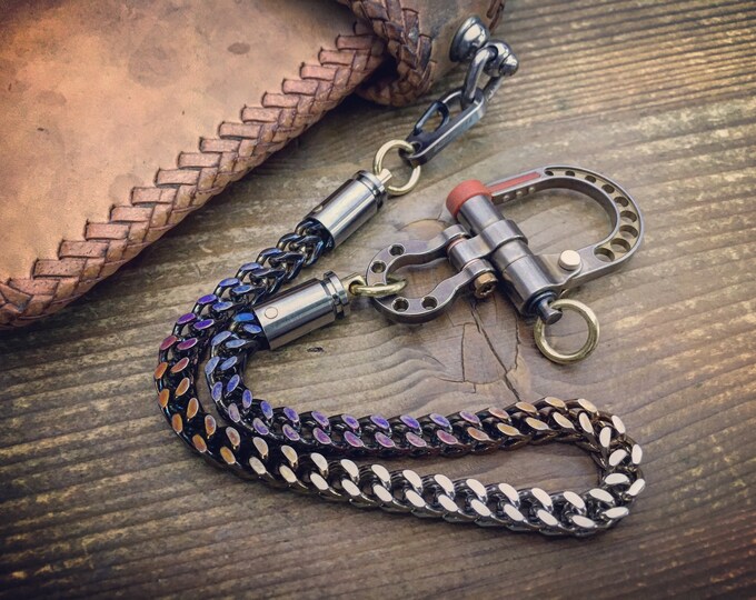 Titanium Shackle Wallet Chain With Titanium Bi-swivel Cal. 9mm / Old ...