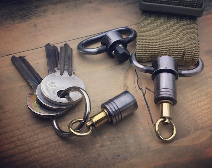 RECYCLED Quick Release Shotgun Shoulder Strap Keychain / Mod Base-ring ...