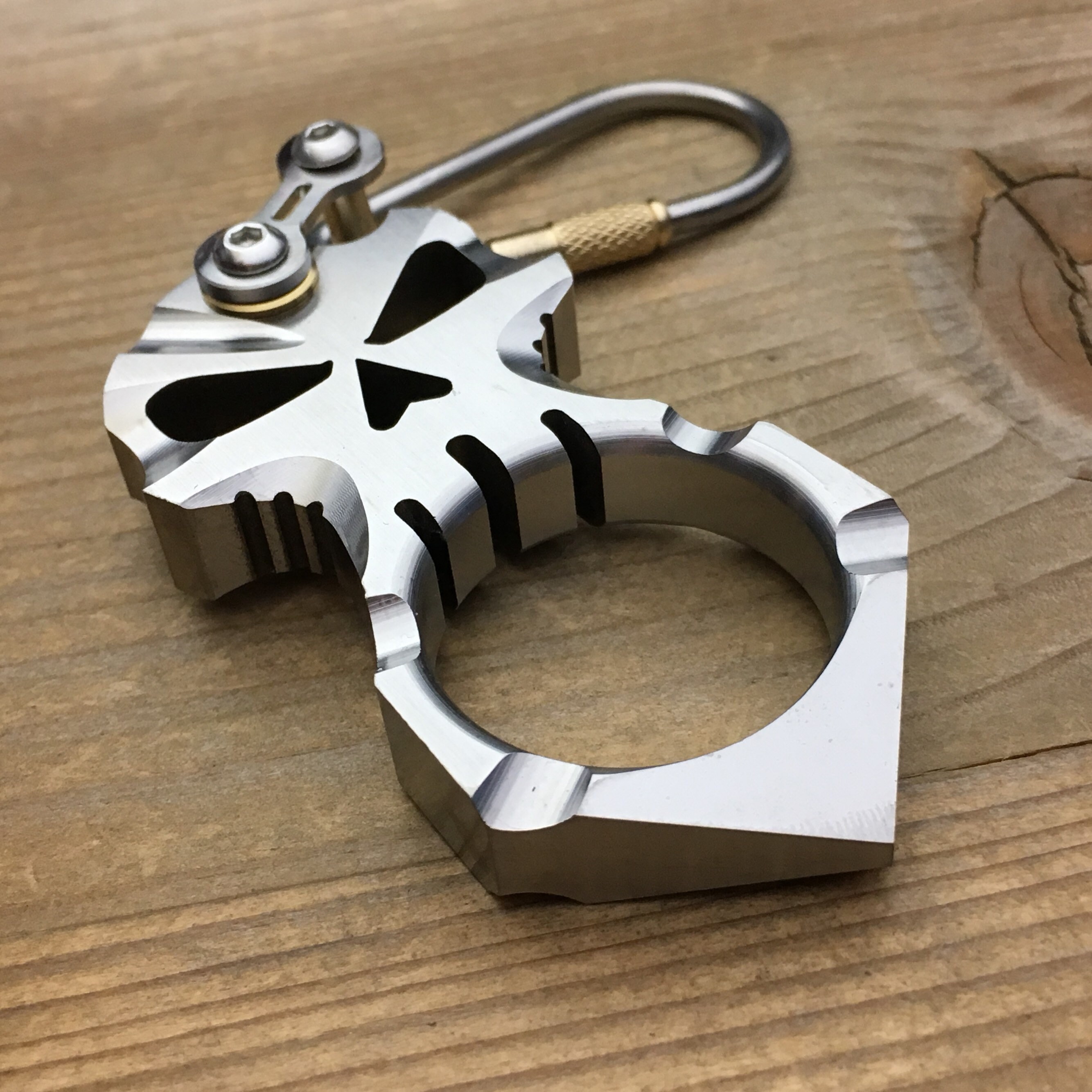 Skeleton Titanium Keychain, with Ti-Bike-Link