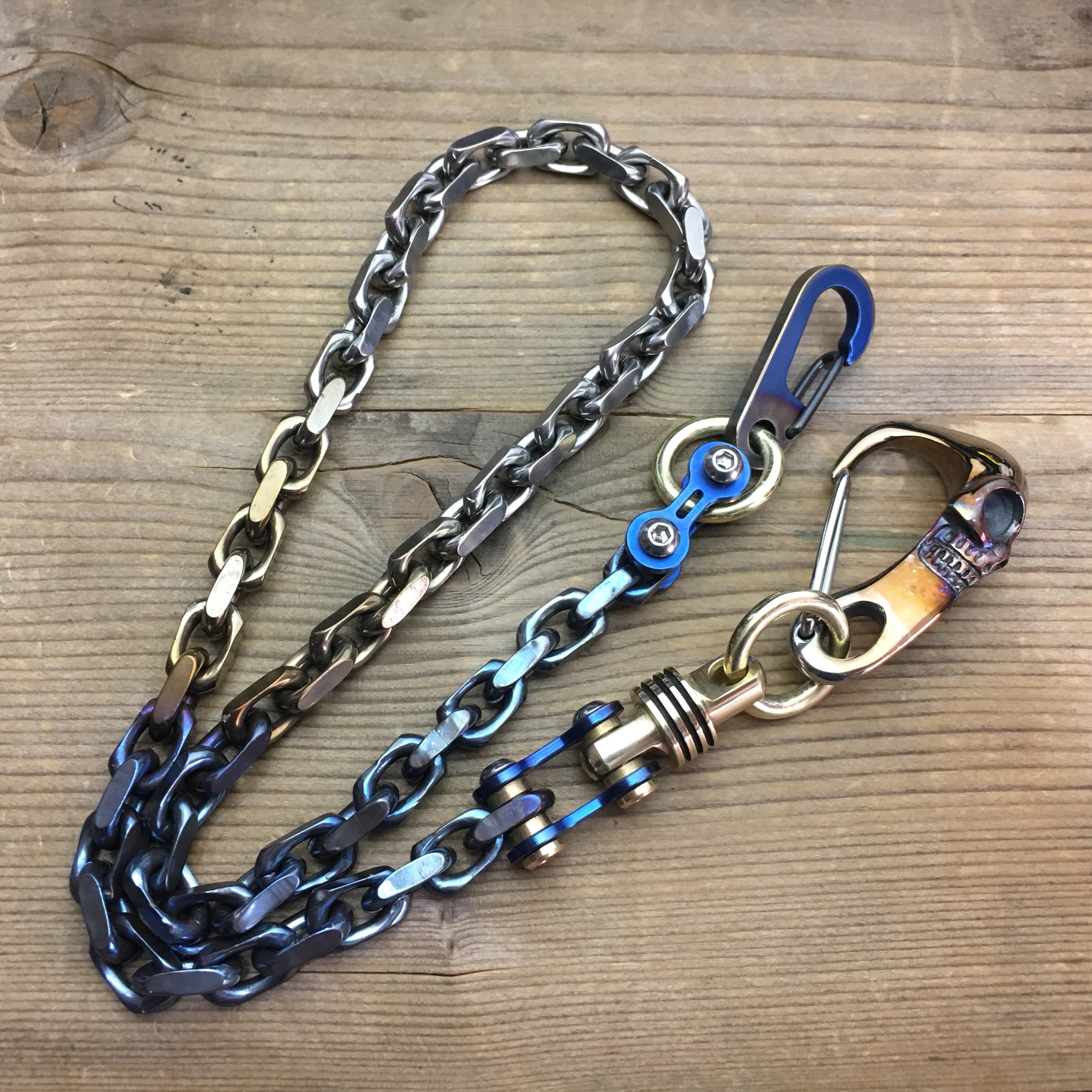 Skull Biker Wallet Chain SWC-02 / S.Steels / One Swivel