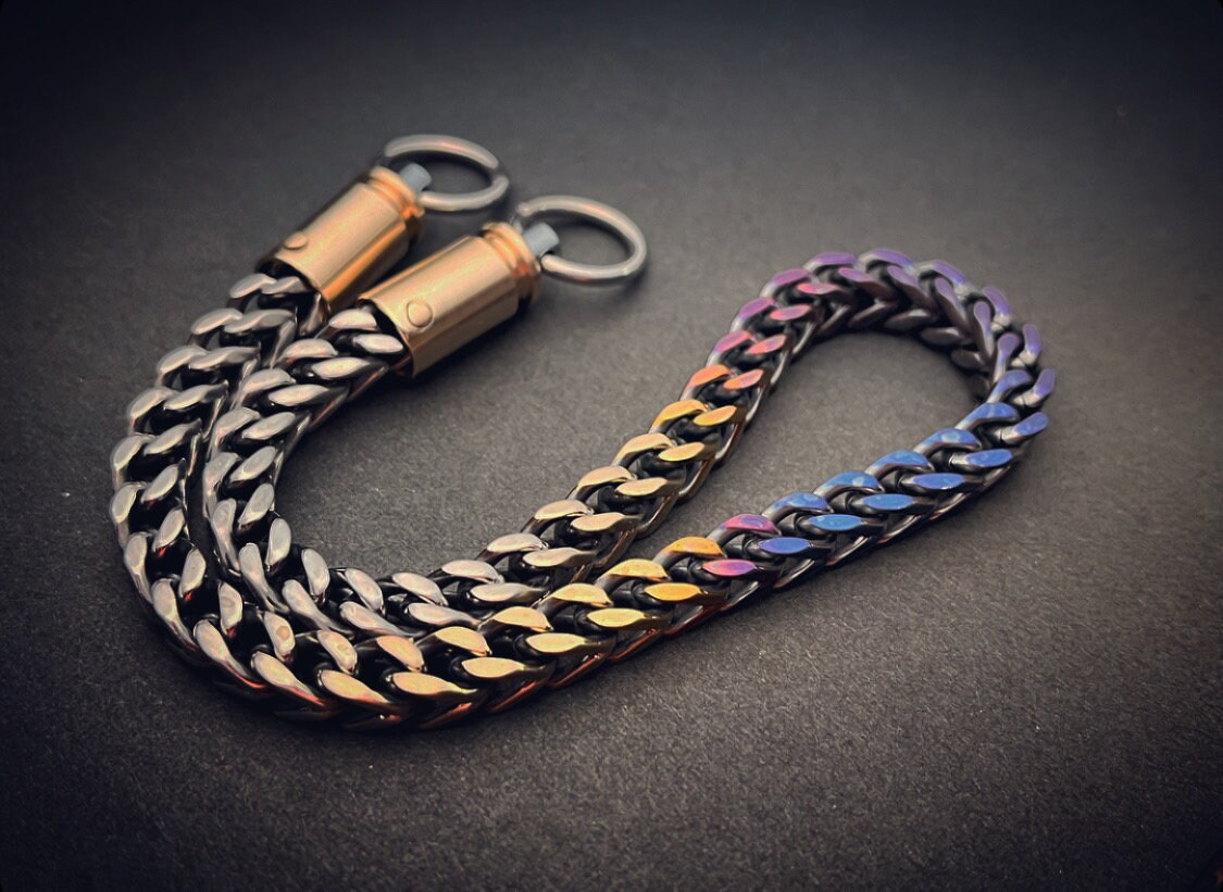 Hardware for walletchain with double Swivels of Cal. 9mm caps and ...