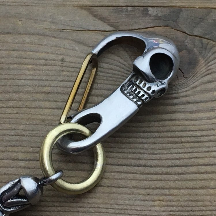 Skull Big Biker Wallet Chain / with 1 Swivels
