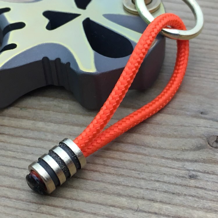 Skeleton Titanium Key Chain / Polished - Ano Grey / Gold