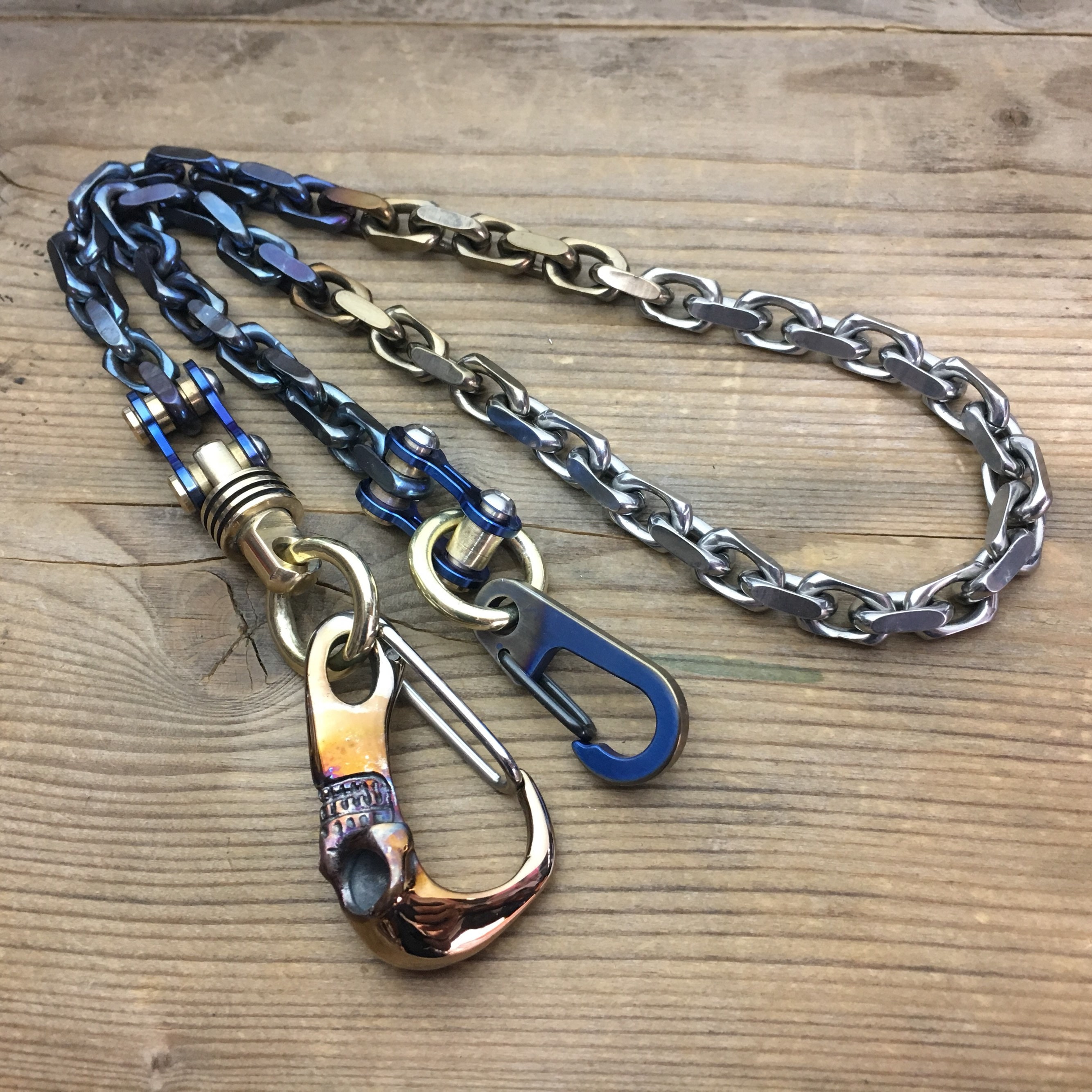 Skull Biker Wallet Chain SWC-02 / S.Steels / One Swivel