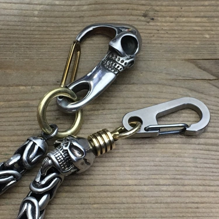 Skull Big Biker Wallet Chain / with 1 Swivels