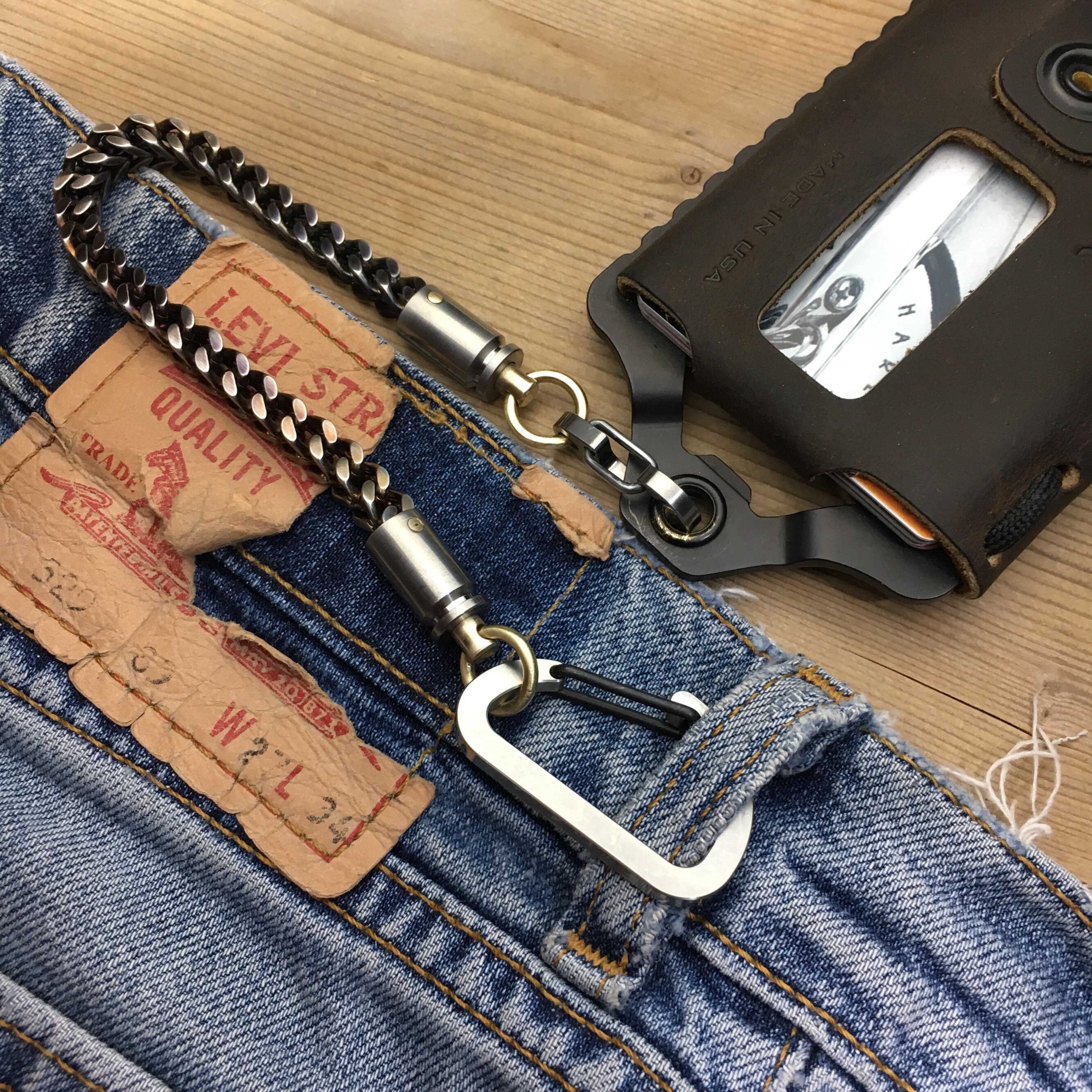 Cal.9mm Bracelet, Keychain or Wallet Chain / Exhaust Pipe texture