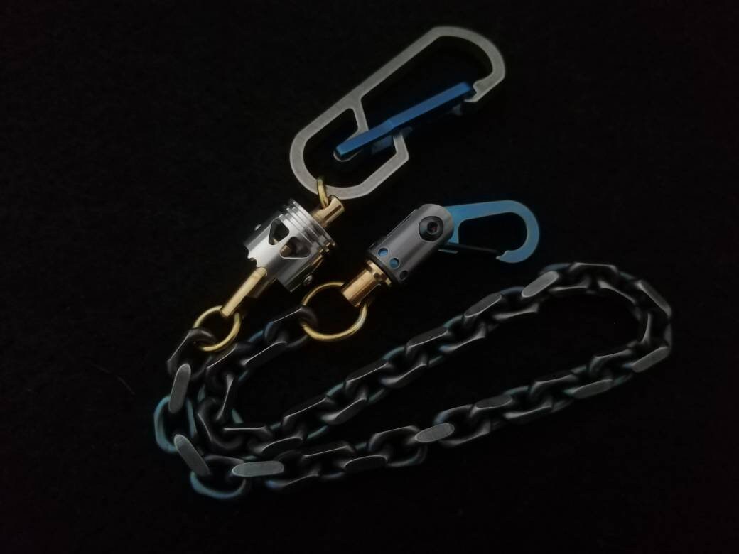 Skull Piston Bob, Biker Walletchain- Stainless Steels boat chain with a ...