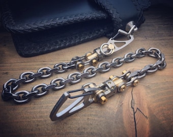 Titanium Shackle Wallet Chain With Titanium Bi-swivel Cal. 9mm / Old ...