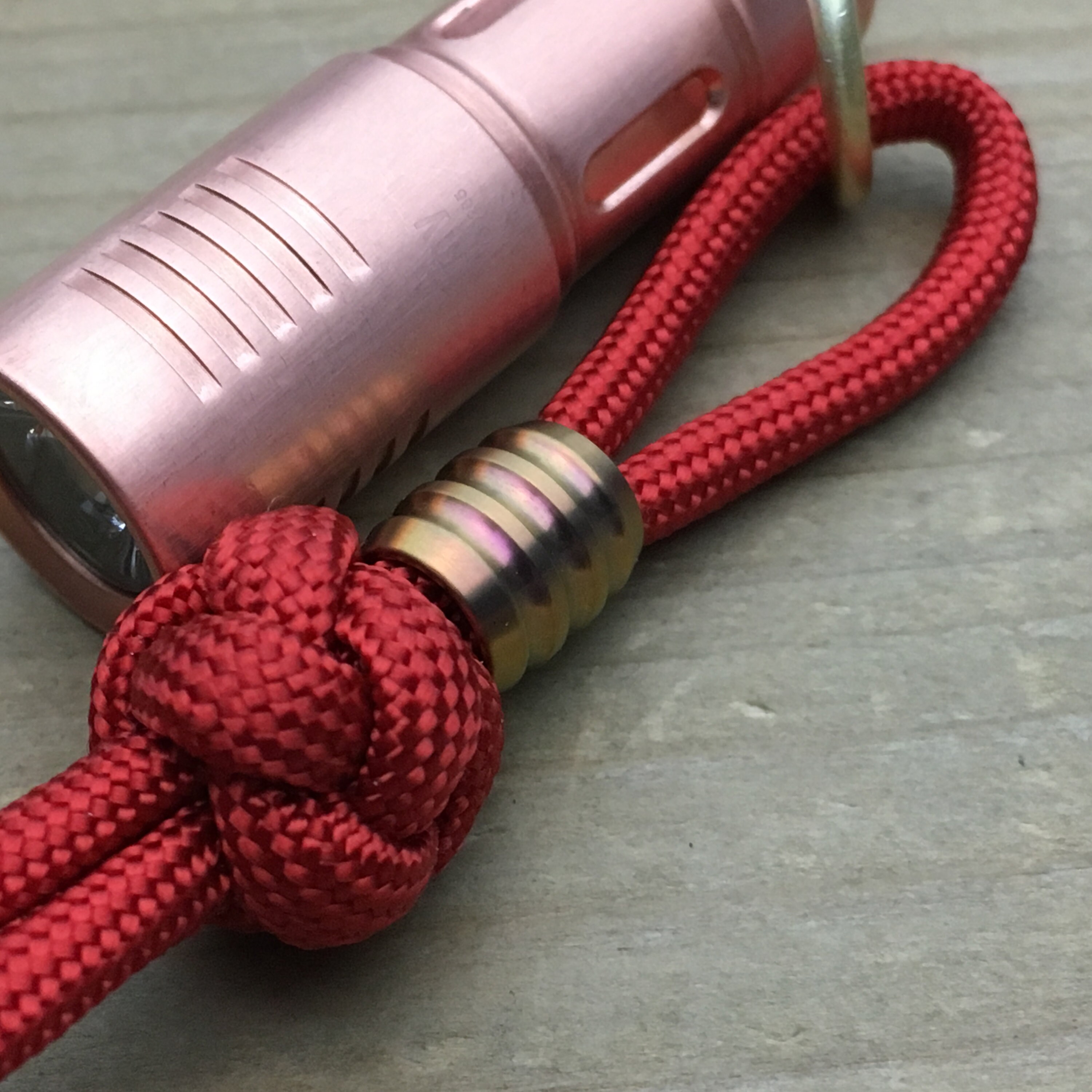 Copper USB Flashlight / Keyring / Aged Texture