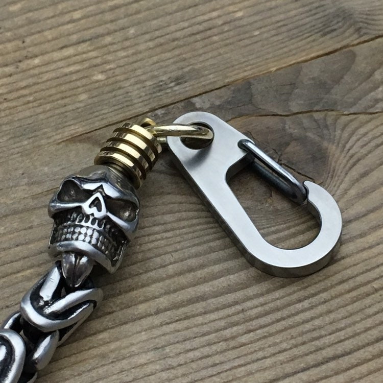 Skull Big Biker Wallet Chain / with 1 Swivels