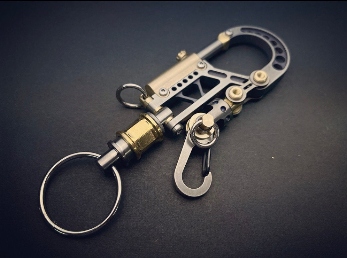 Titanium Keychain Bolt Carabiner-Evo / Base Ti-Quick Release Ti-Bike ...