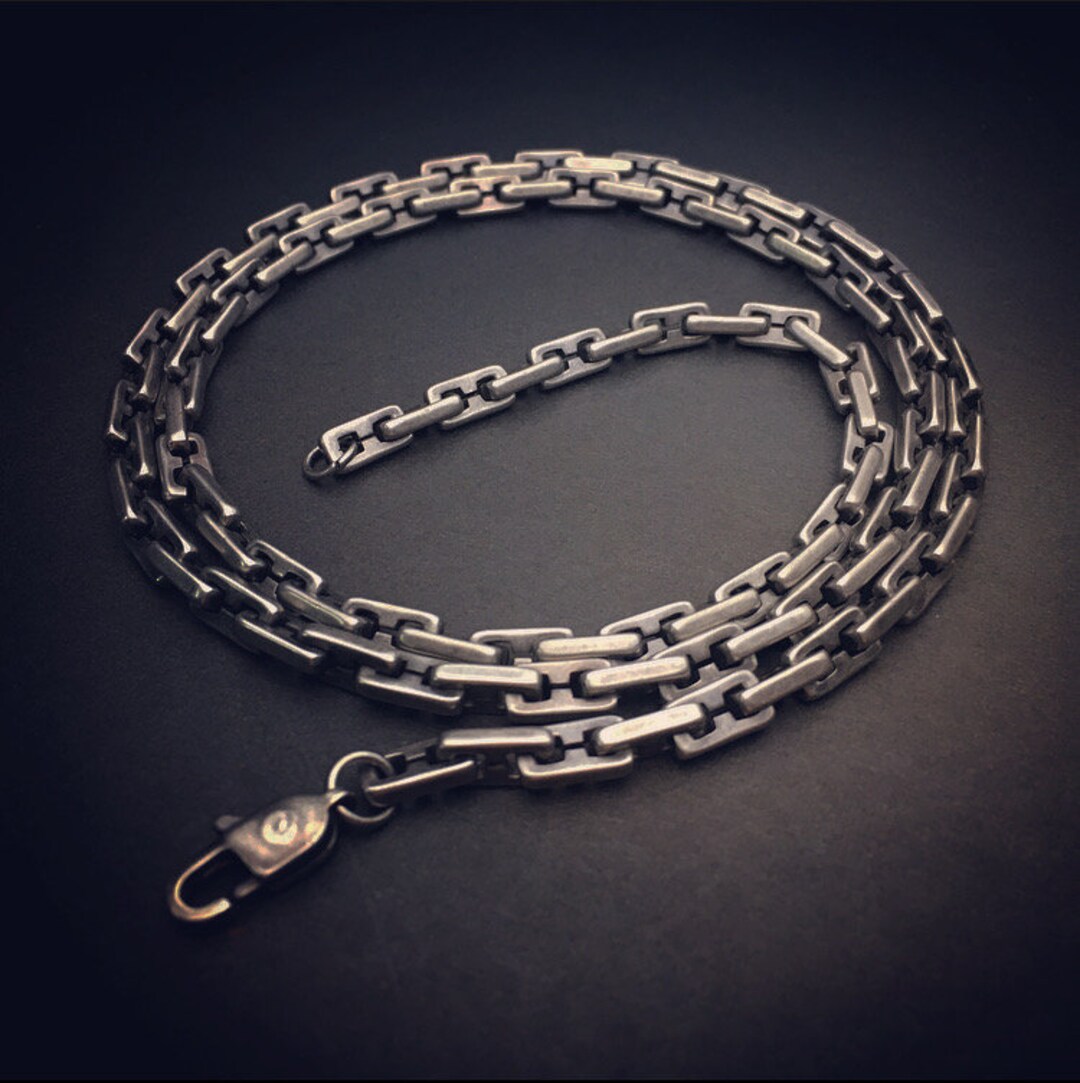 Stainless Steel Necklace / Medieval Bridge Chain Style 26 Inches / 66 ...