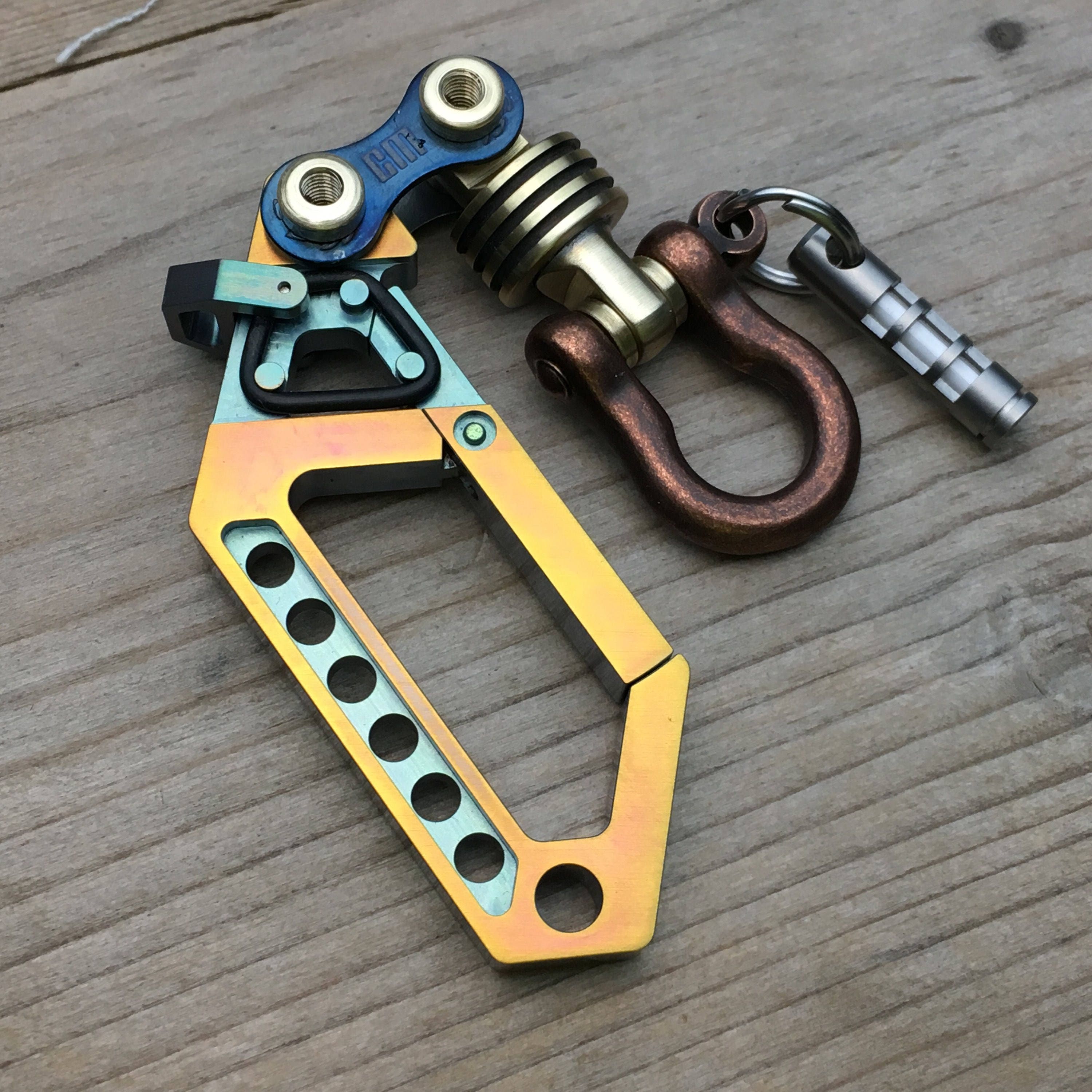 Titanium Drone Carabiner Keychain with swivel