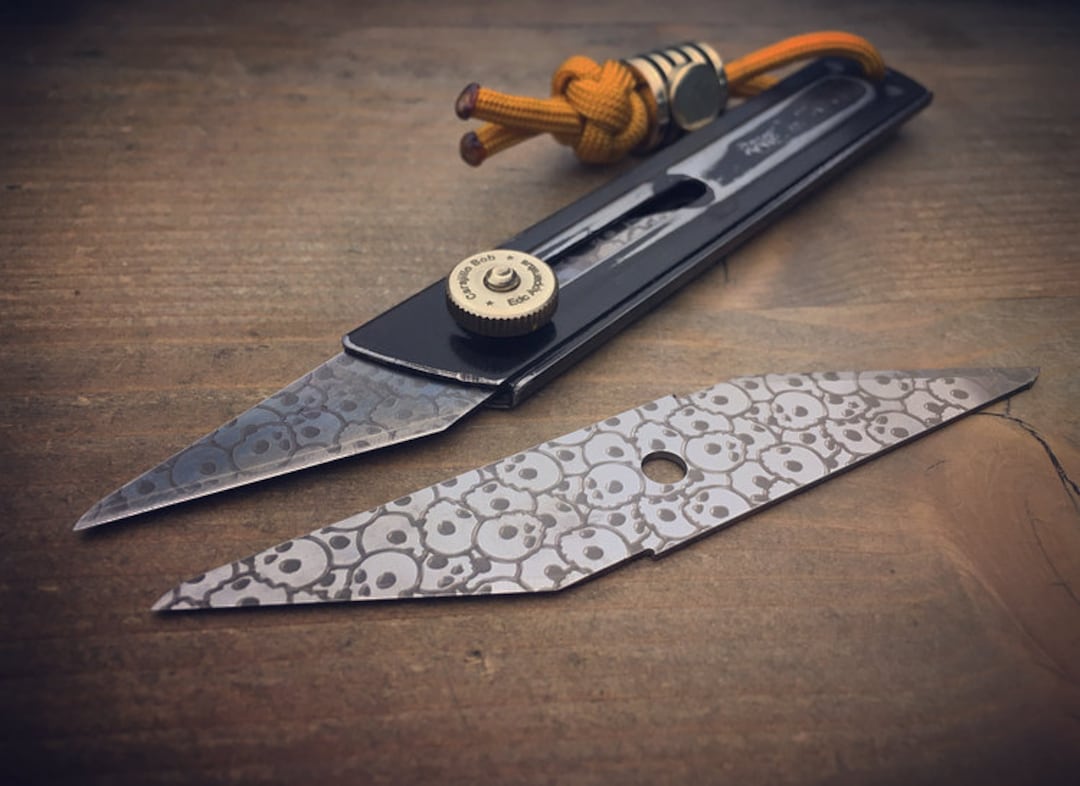OLFA CKB-1 and CKB2 Cutter Blades Laser Engraved Skull - Etsy