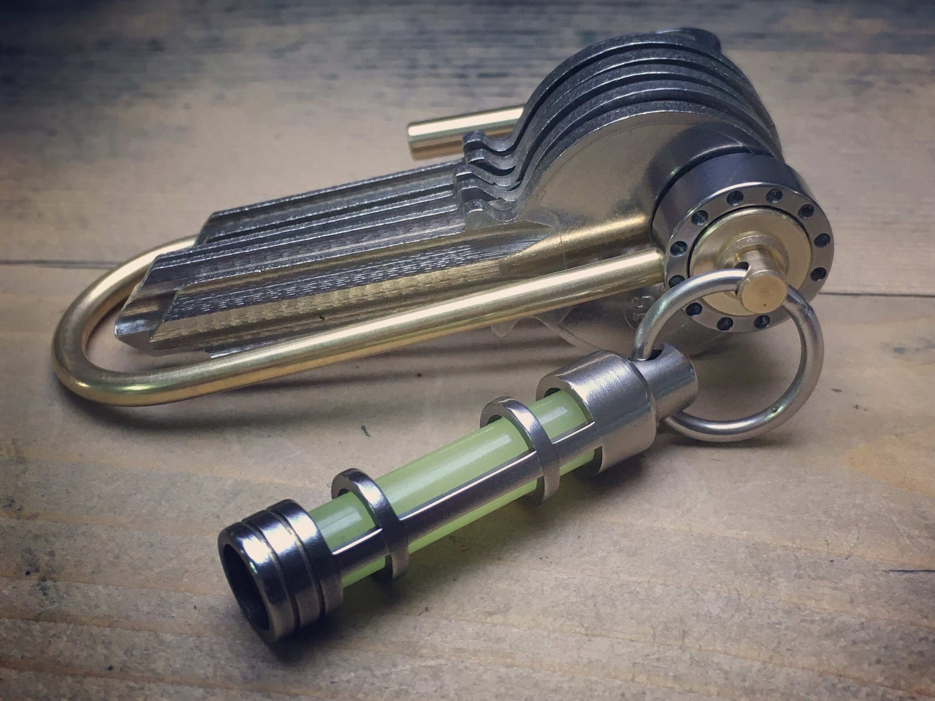 U-Bike / Quick bike lock / Titanium Keychain / Polished - With ...