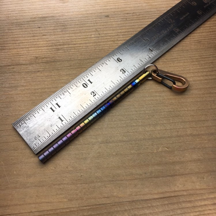 EDC Tool Titanium Rule-Caliber / inches