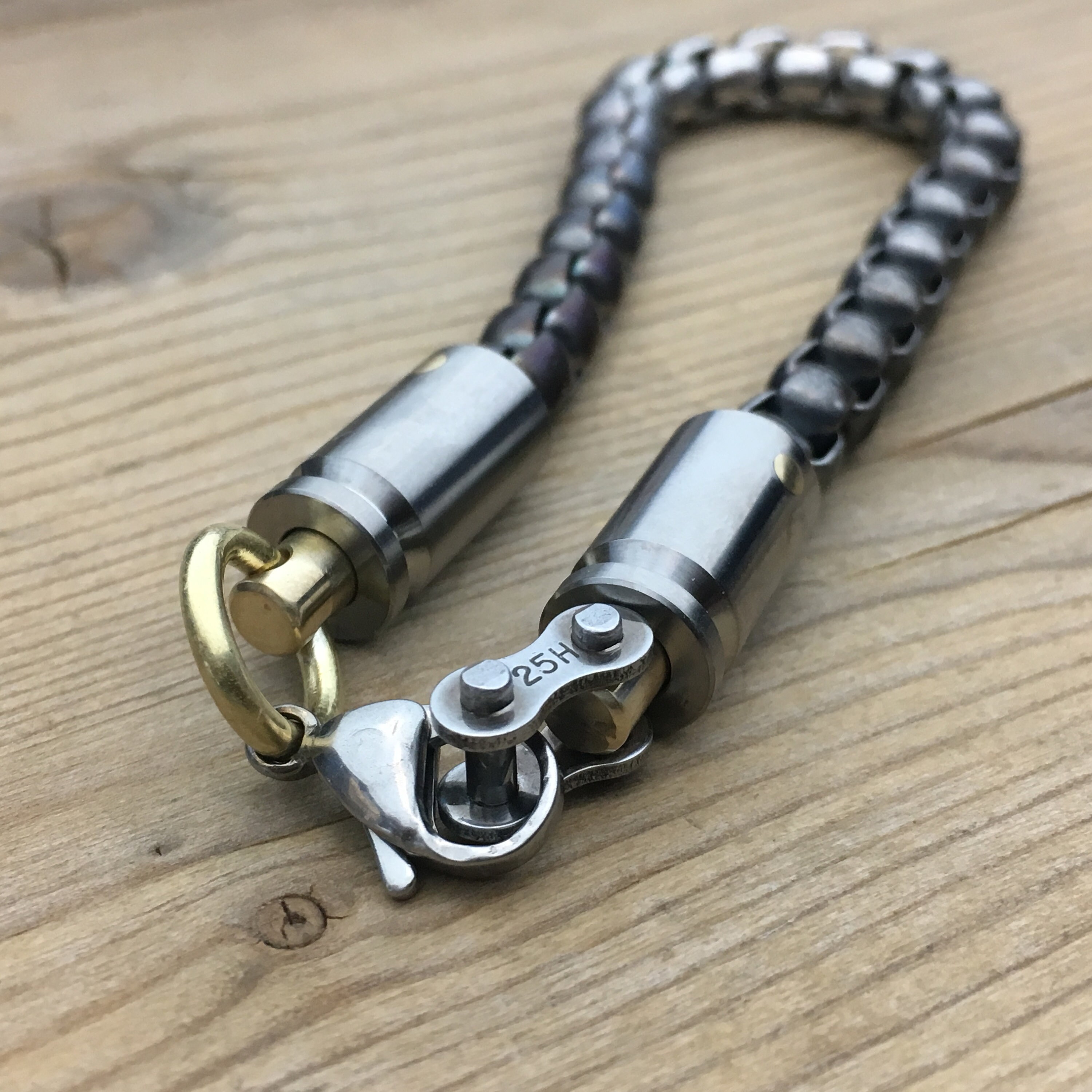Cal.9mm Bracelet, Keychain or Wallet Chain / Exhaust Pipe texture