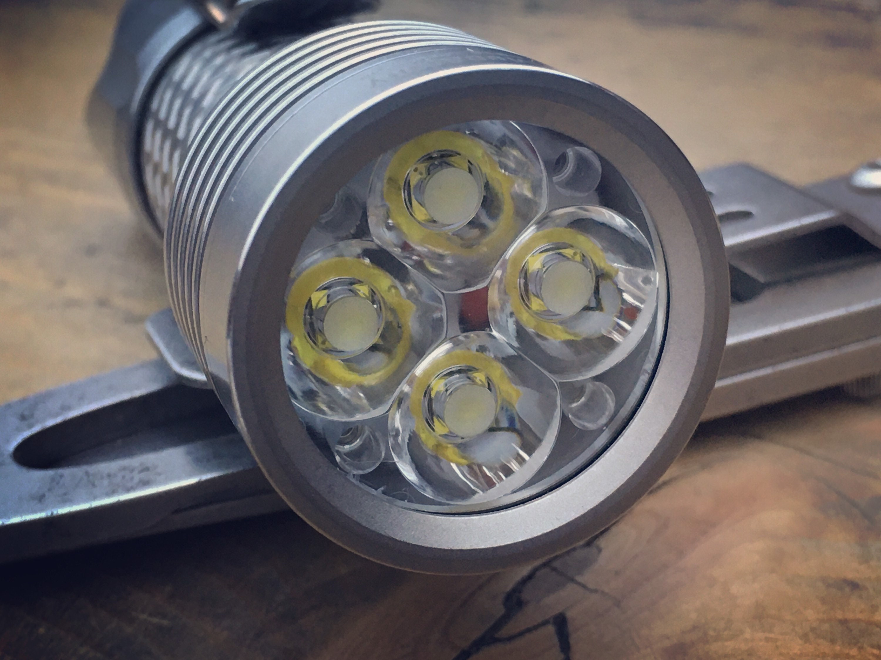 Brass Monkey Skull Clip / EDC Flashlight / Rechargeable Micro USB