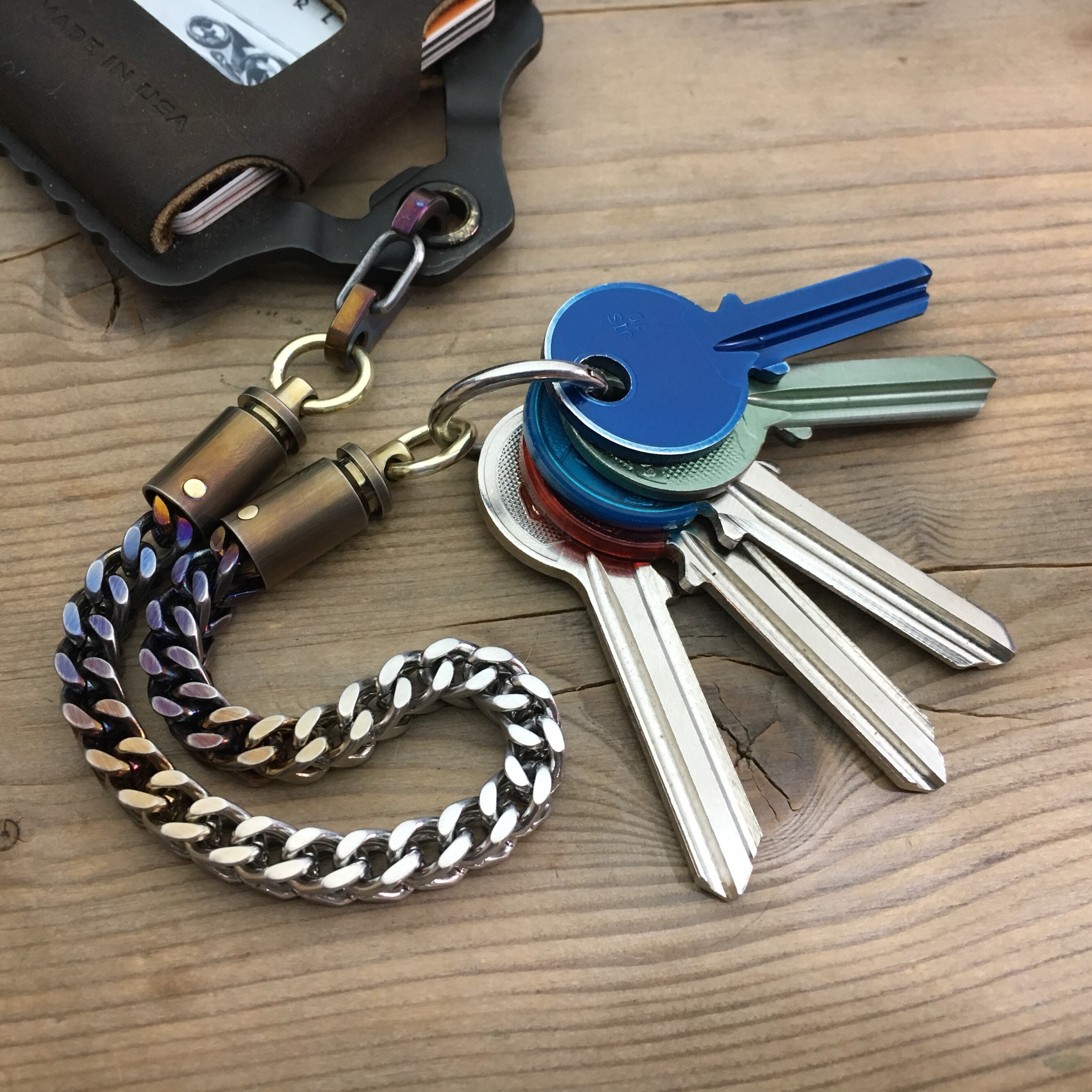 Cal.9mm Bracelet, Keychain or Wallet Chain / Exhaust Pipe texture