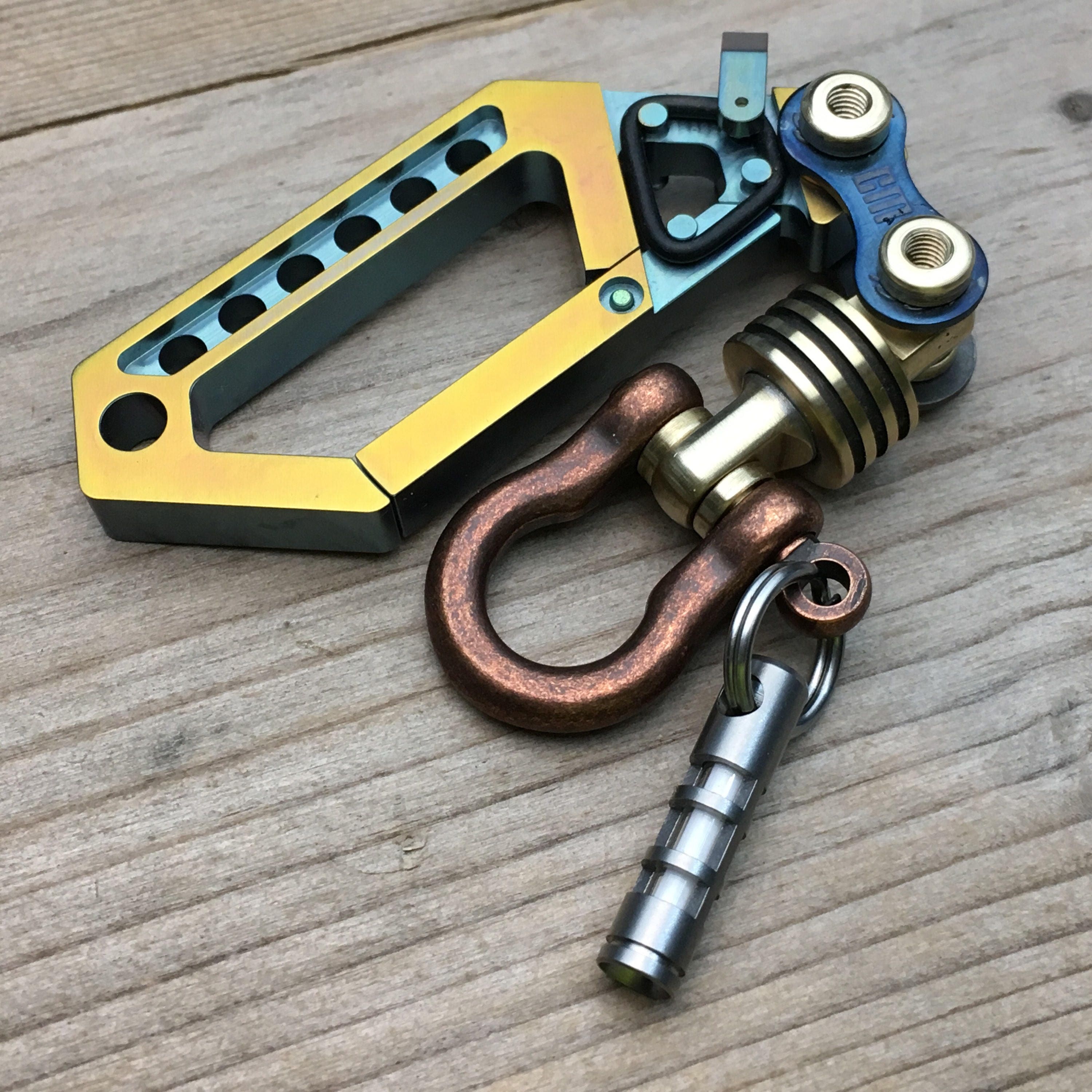 Titanium Drone Carabiner Keychain with swivel