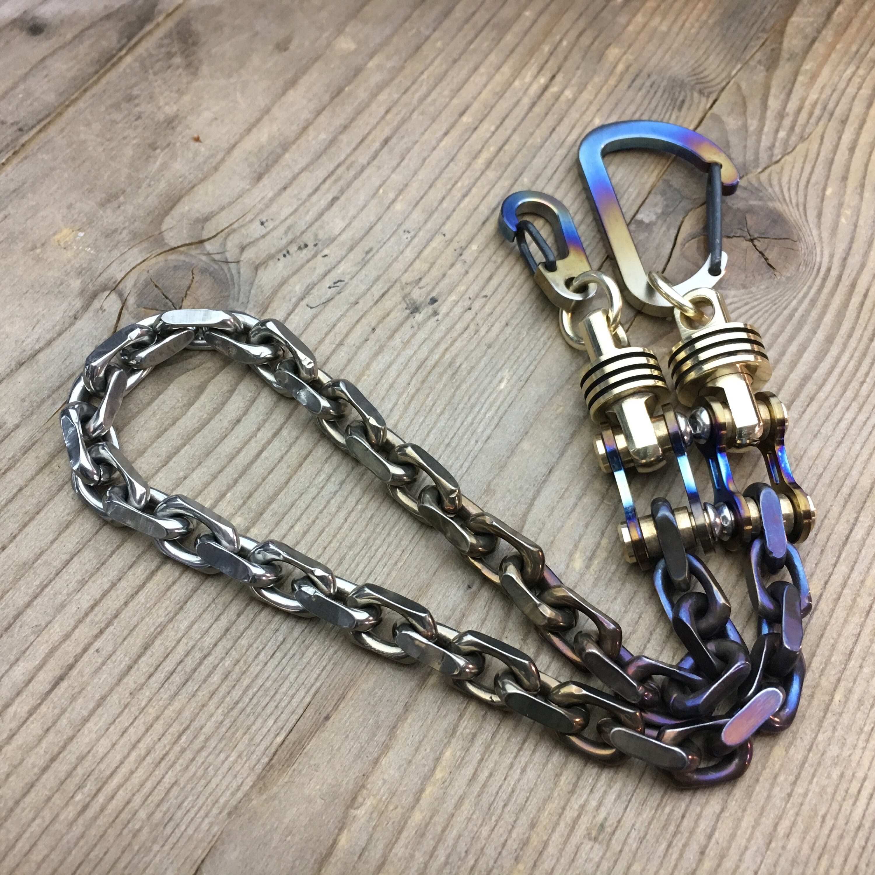 Biker Wallet Chain SWC-02 / Blue Petrol / Bi-Swivel