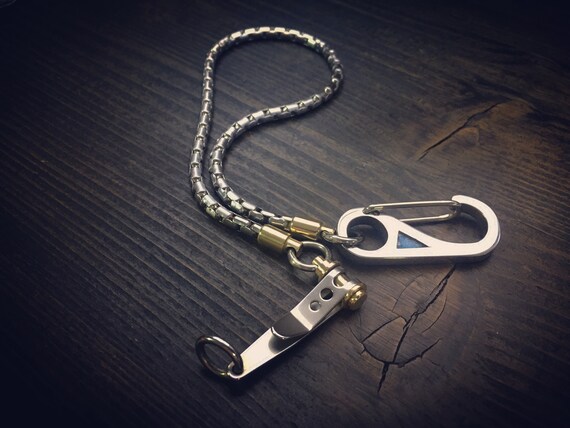 Safety chain with suspension clip. All in stainless steel and | Etsy