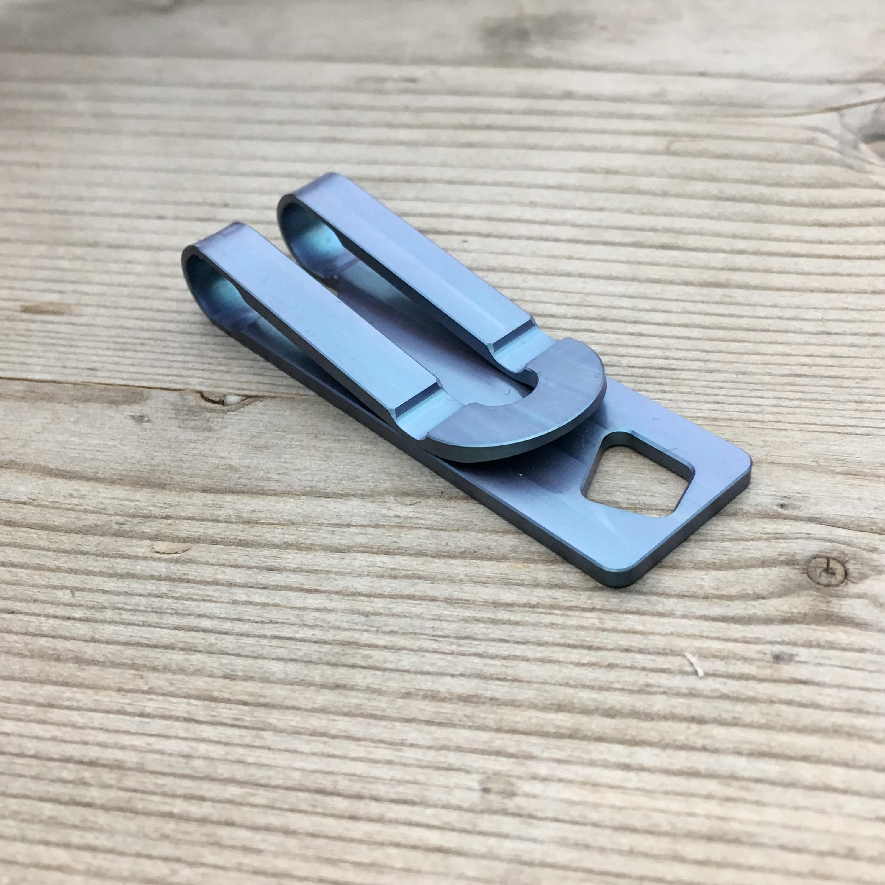Titanium Money Clip / Anodized Blue