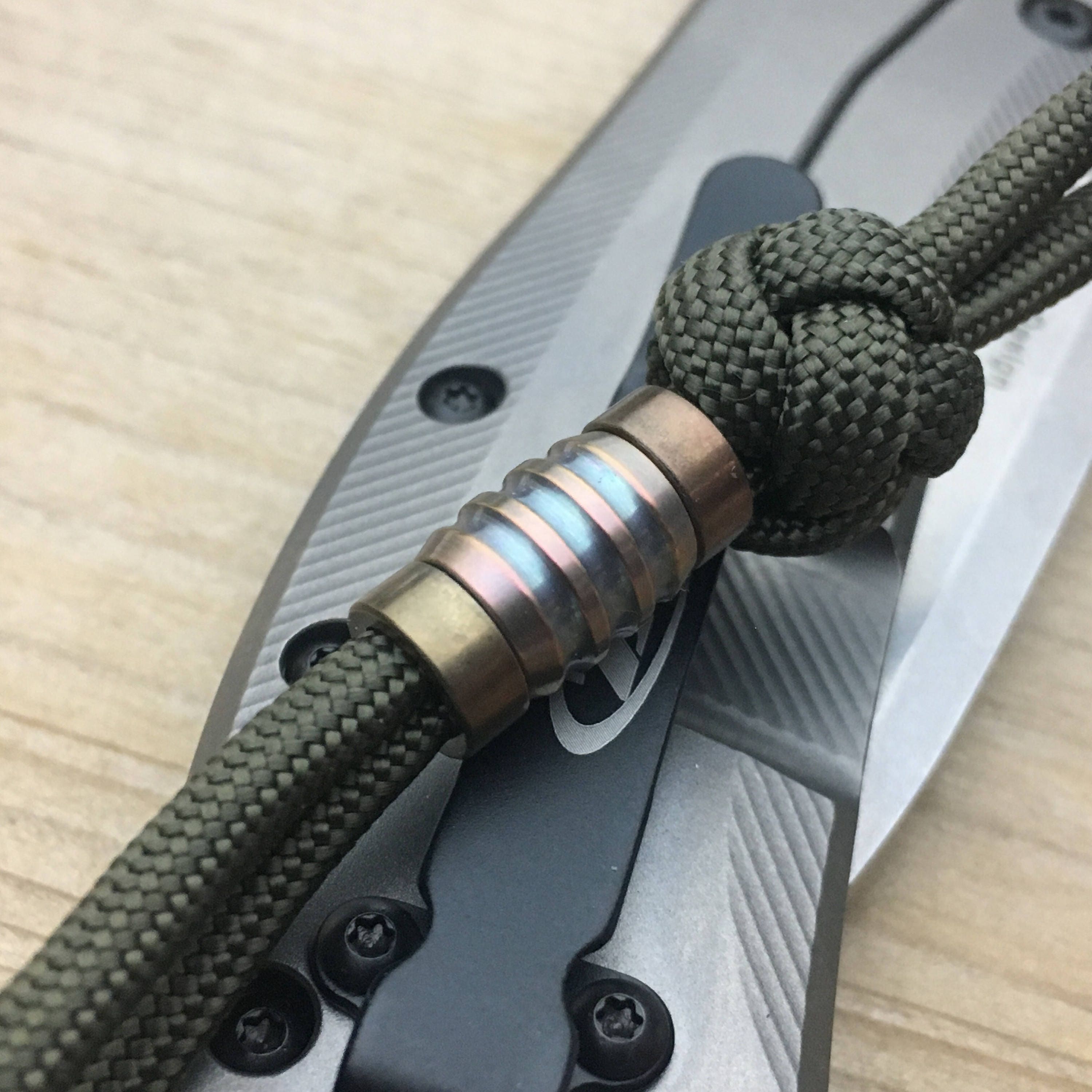 Landyard Beads Titanium / S. Steel