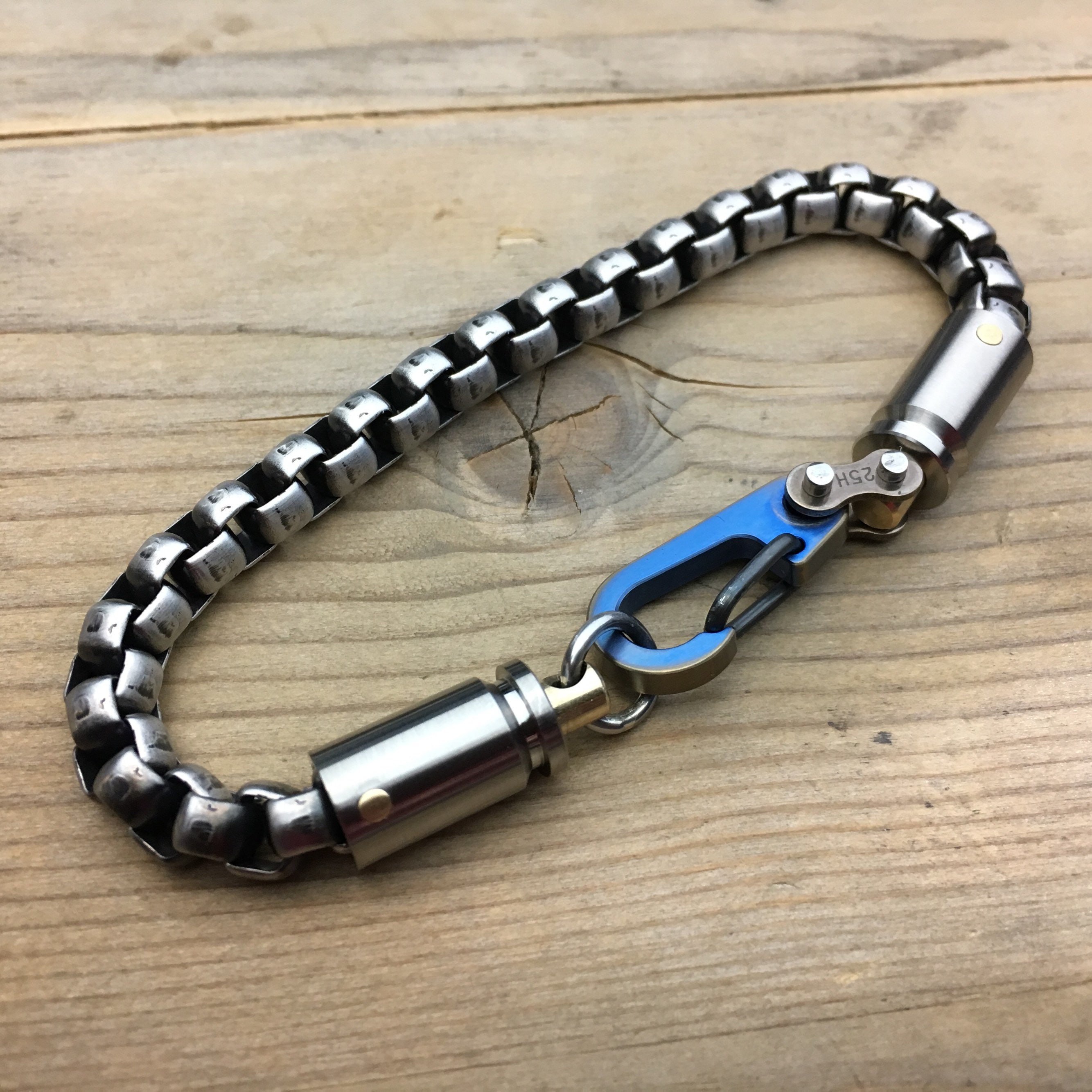 Cal.9mm Bracelet, Keychain or Wallet Chain / Exhaust Pipe texture