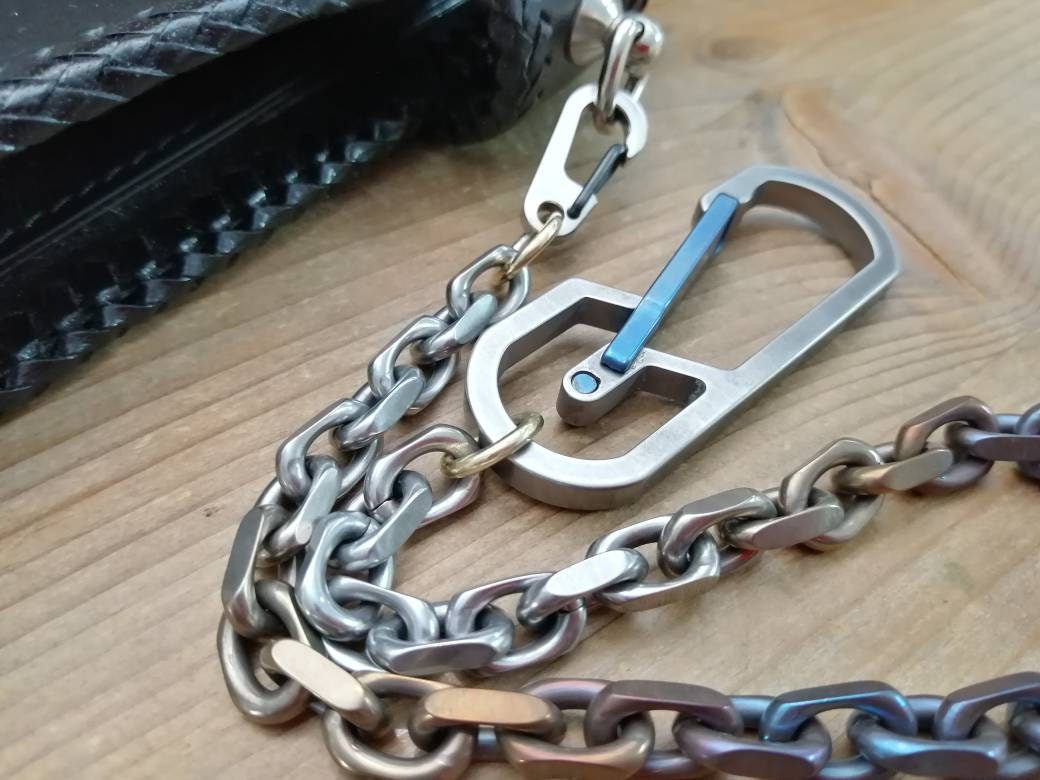 Biker wallet chain / S.Steels, Titanium and Brass components