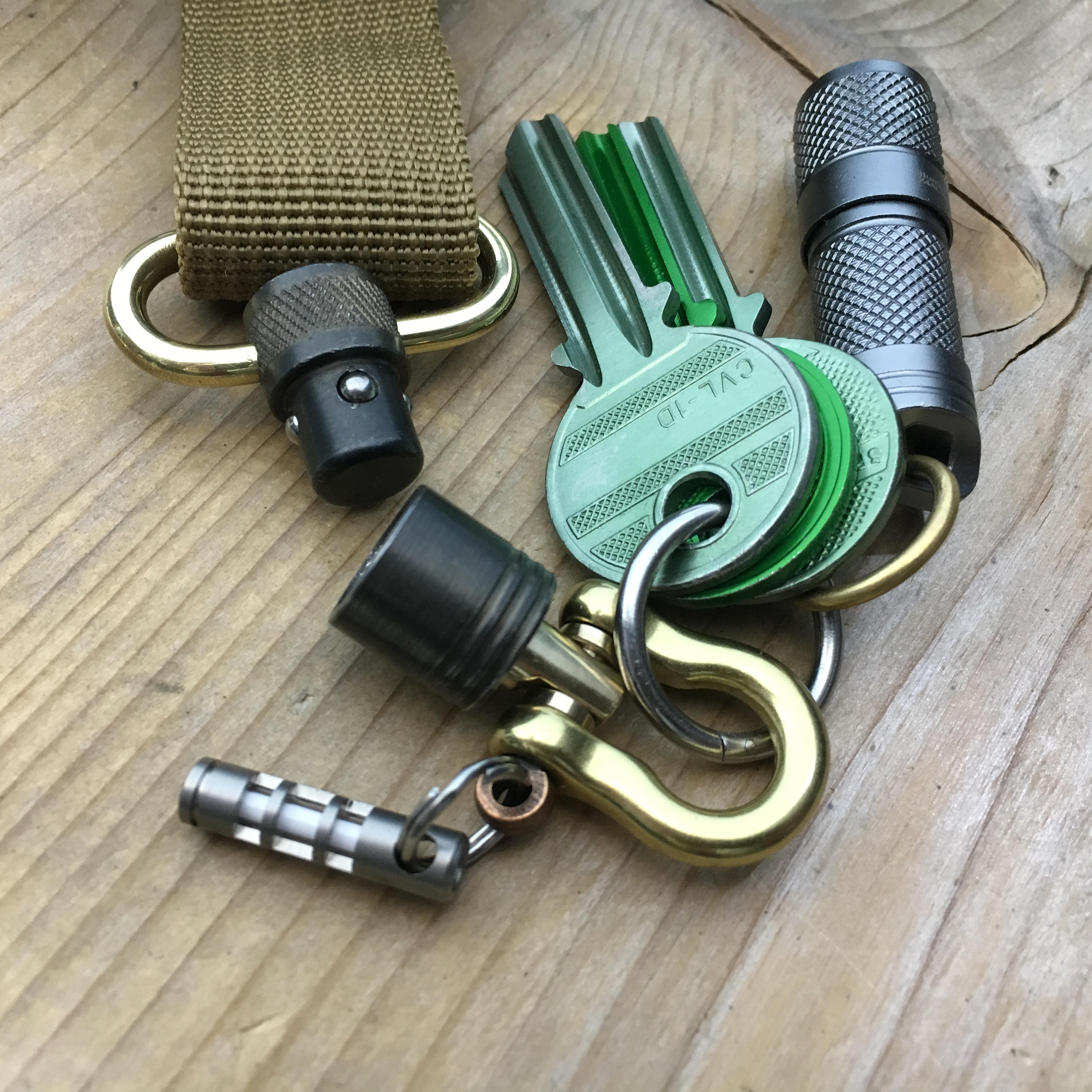 Recycled / Quick detachable Swivel Connector Keychain