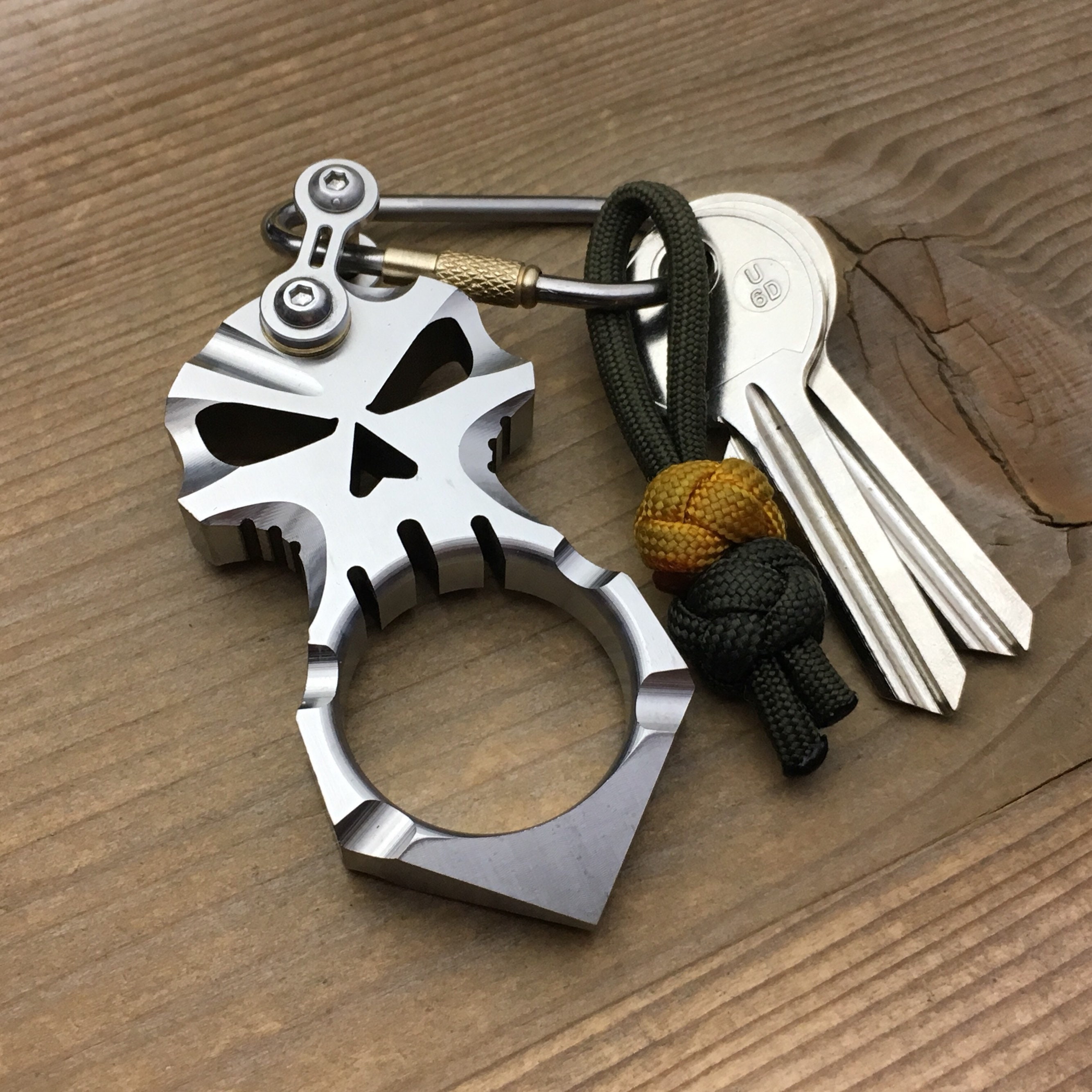 Skeleton Titanium Keychain, with Ti-Bike-Link