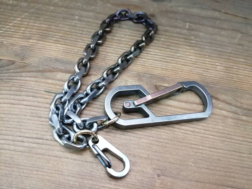 Biker wallet chain / S.Steels, Titanium and Brass components
