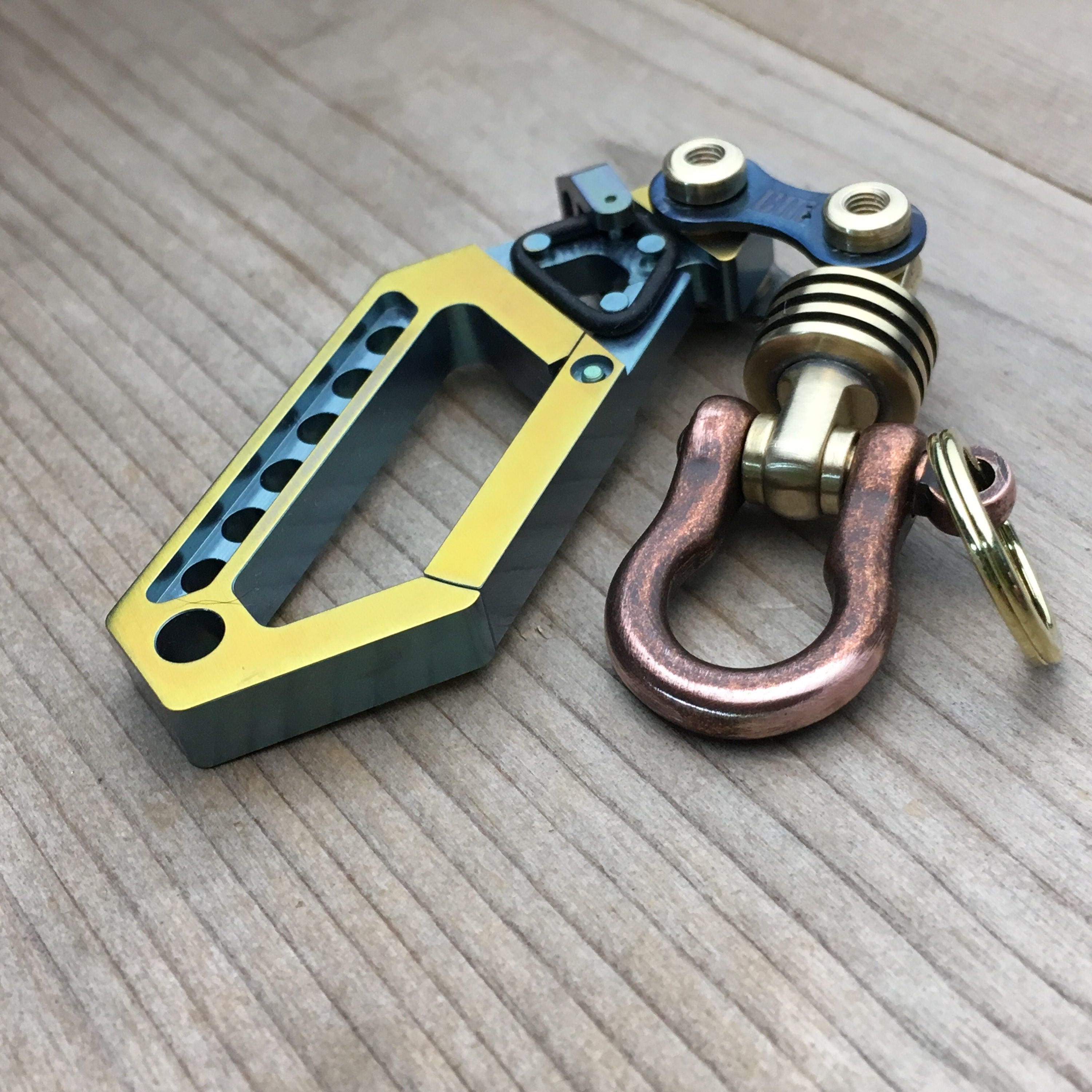 Titanium Drone Carabiner Keychain with swivel