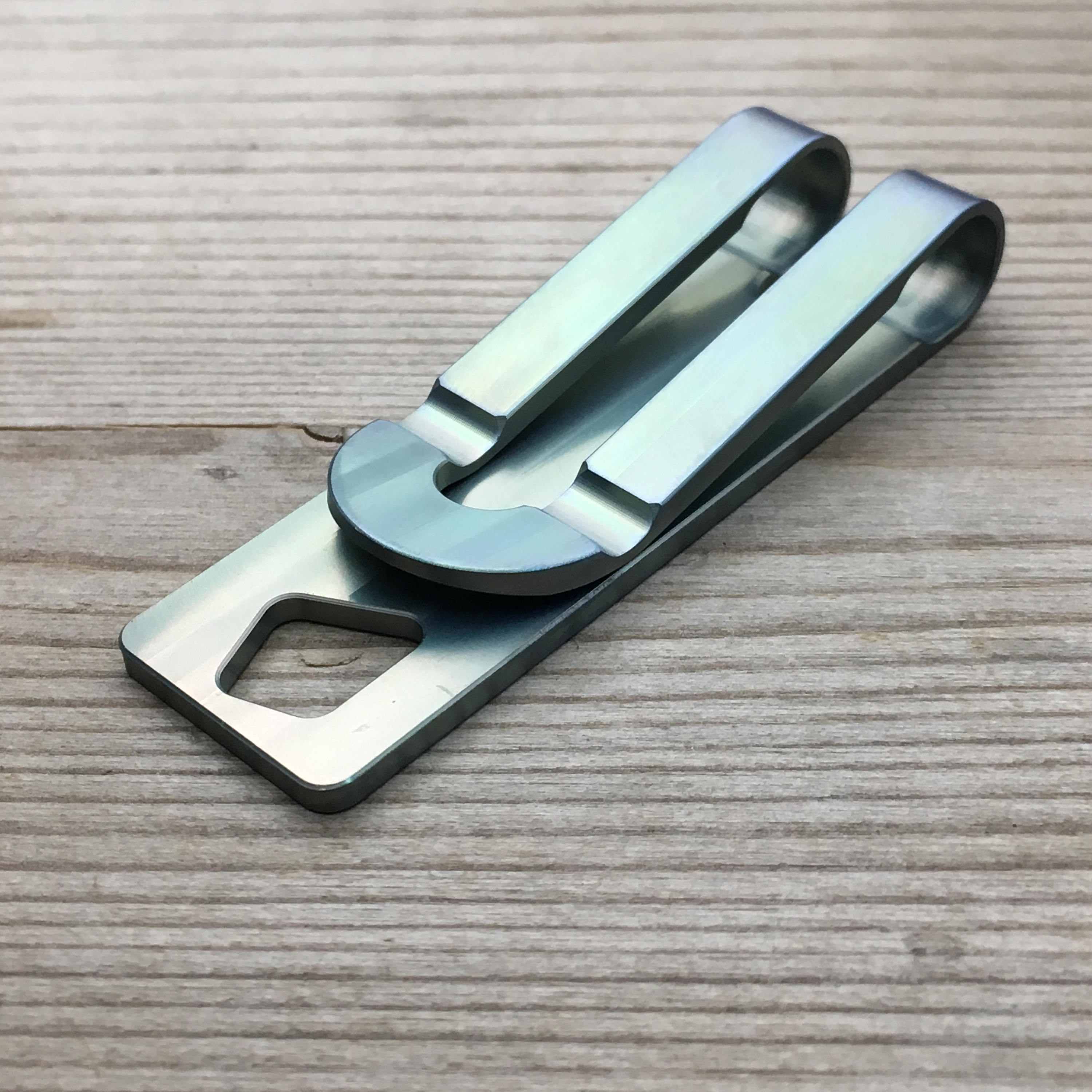 Titanium Money Clip / Anodized Green