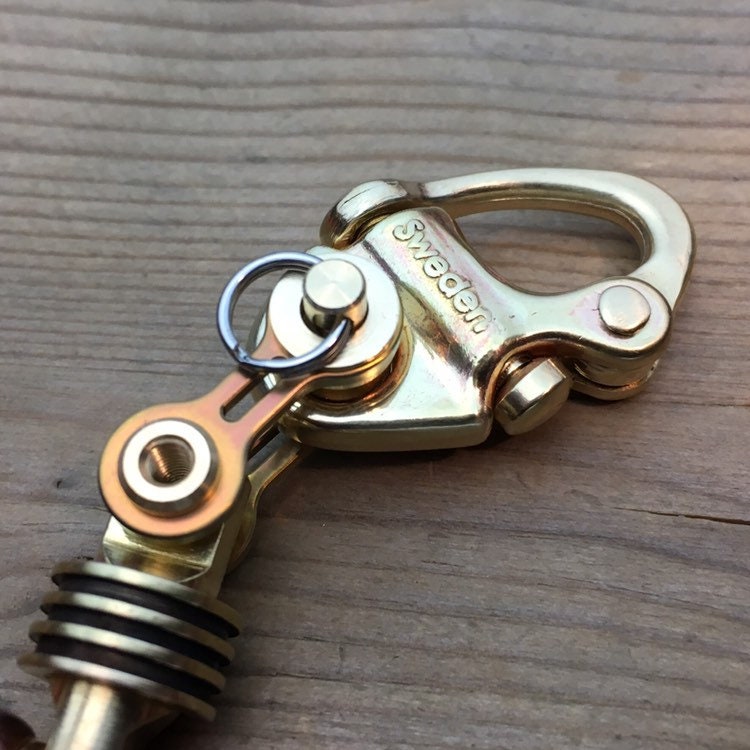 Sweden Brass Sailor Key Chain Bike-Link Swivel Omega Shackle