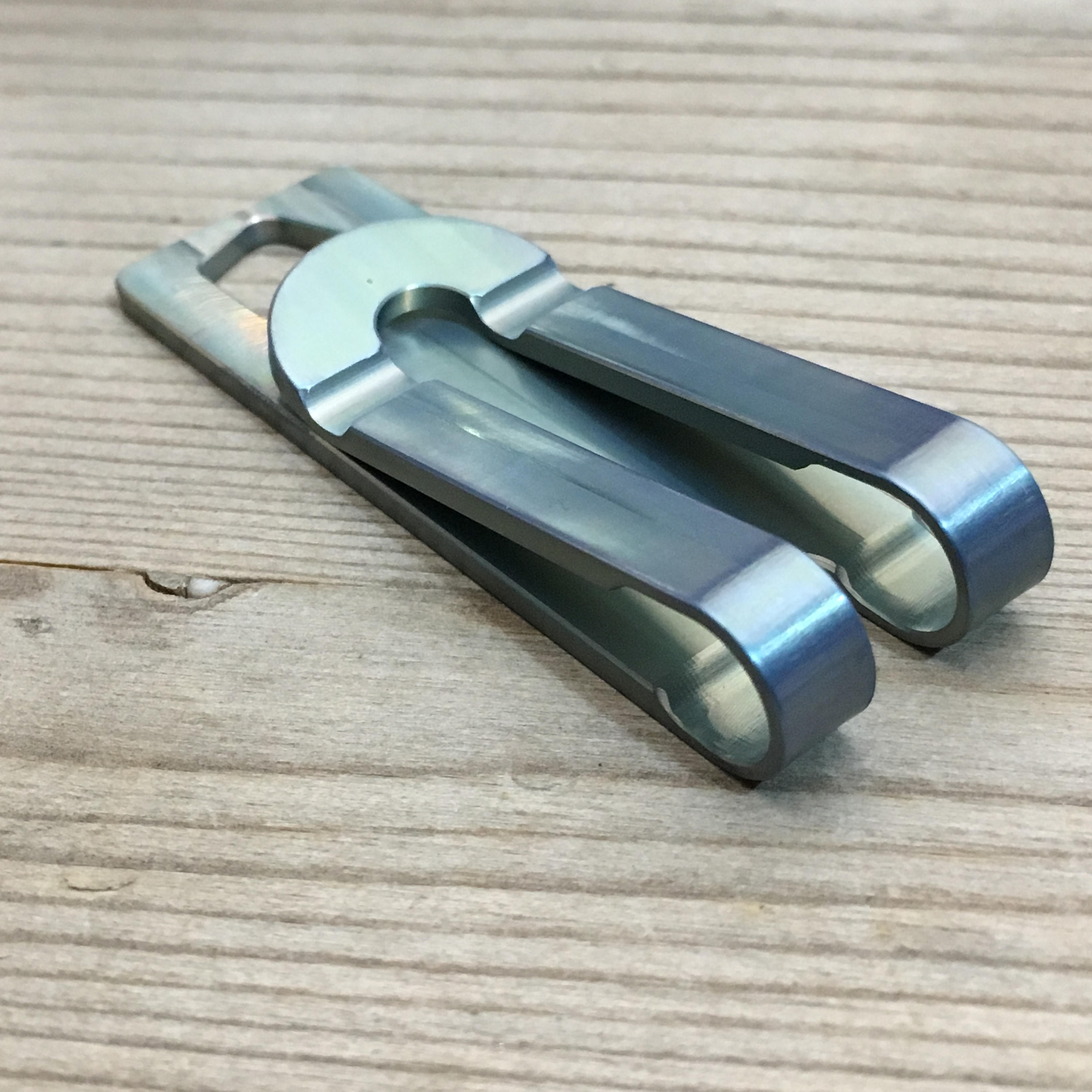 Titanium Money Clip / Anodized Green