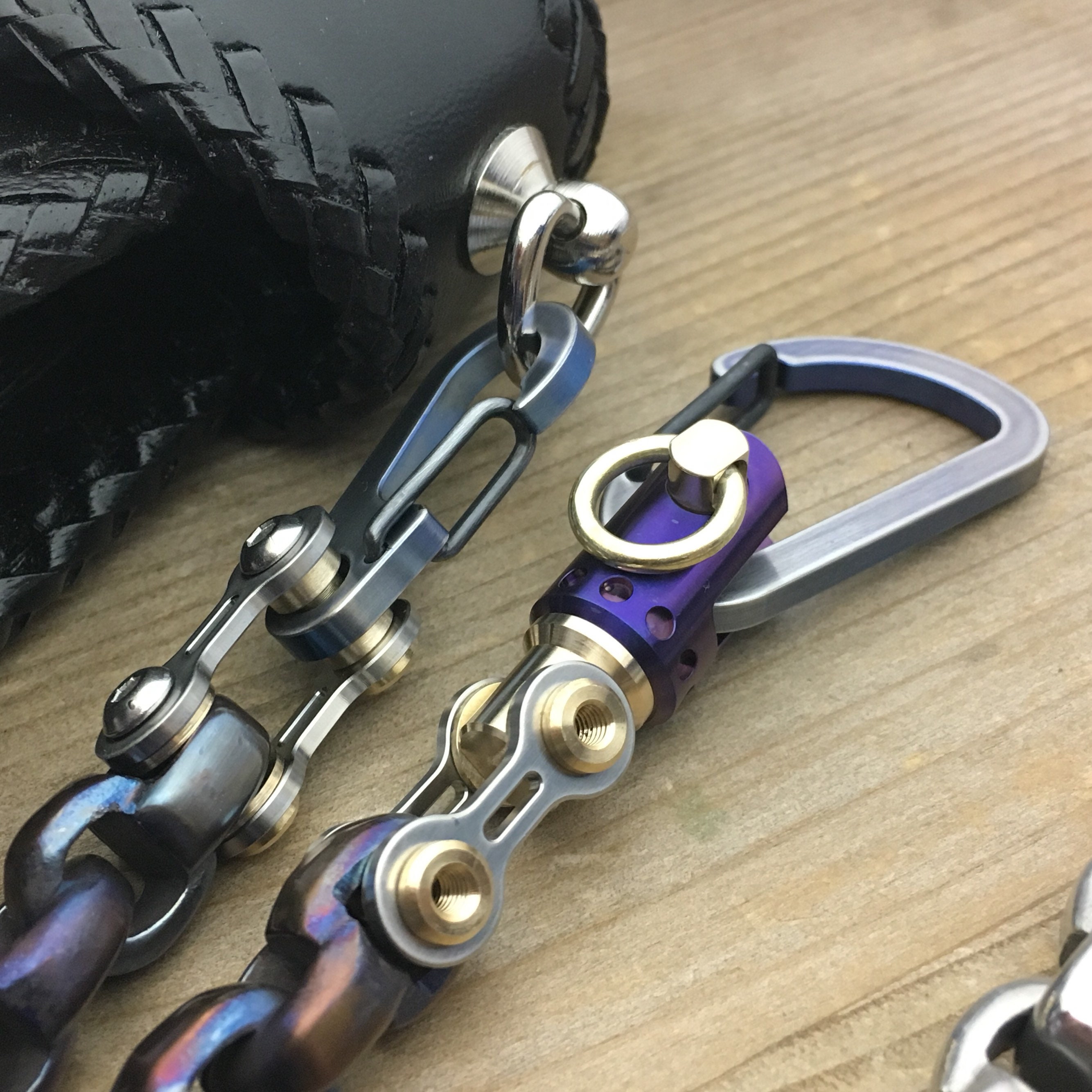 Big Biker Wallet Chain SBWC-08A / Titanium-Stainless Steels / One Swivel