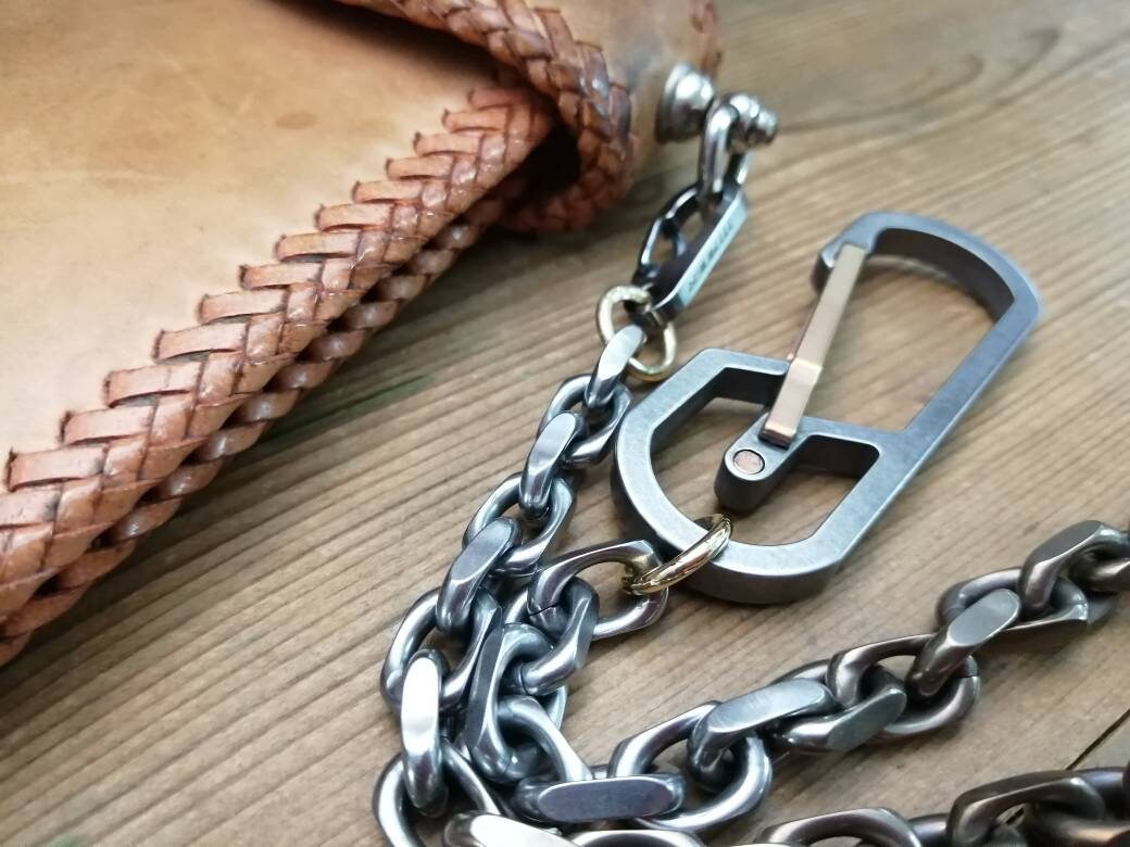 Biker wallet chain / S.Steels, Titanium and Brass components