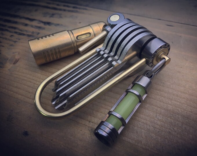 U-bike / Quick Bike Lock / Titanium Keychain / Polished With - Etsy