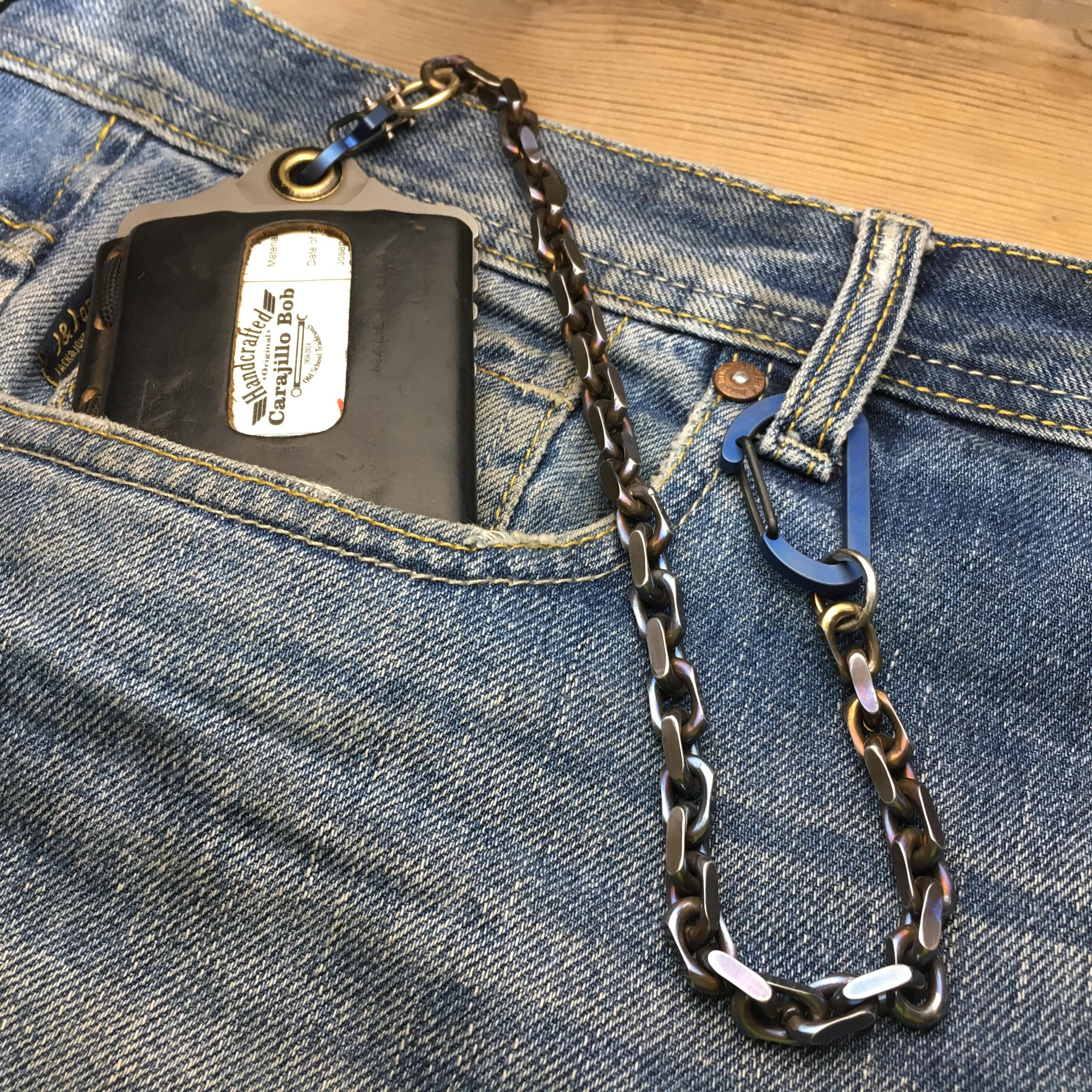 Small Wallet Chain SWC-01 / Anodized Blue