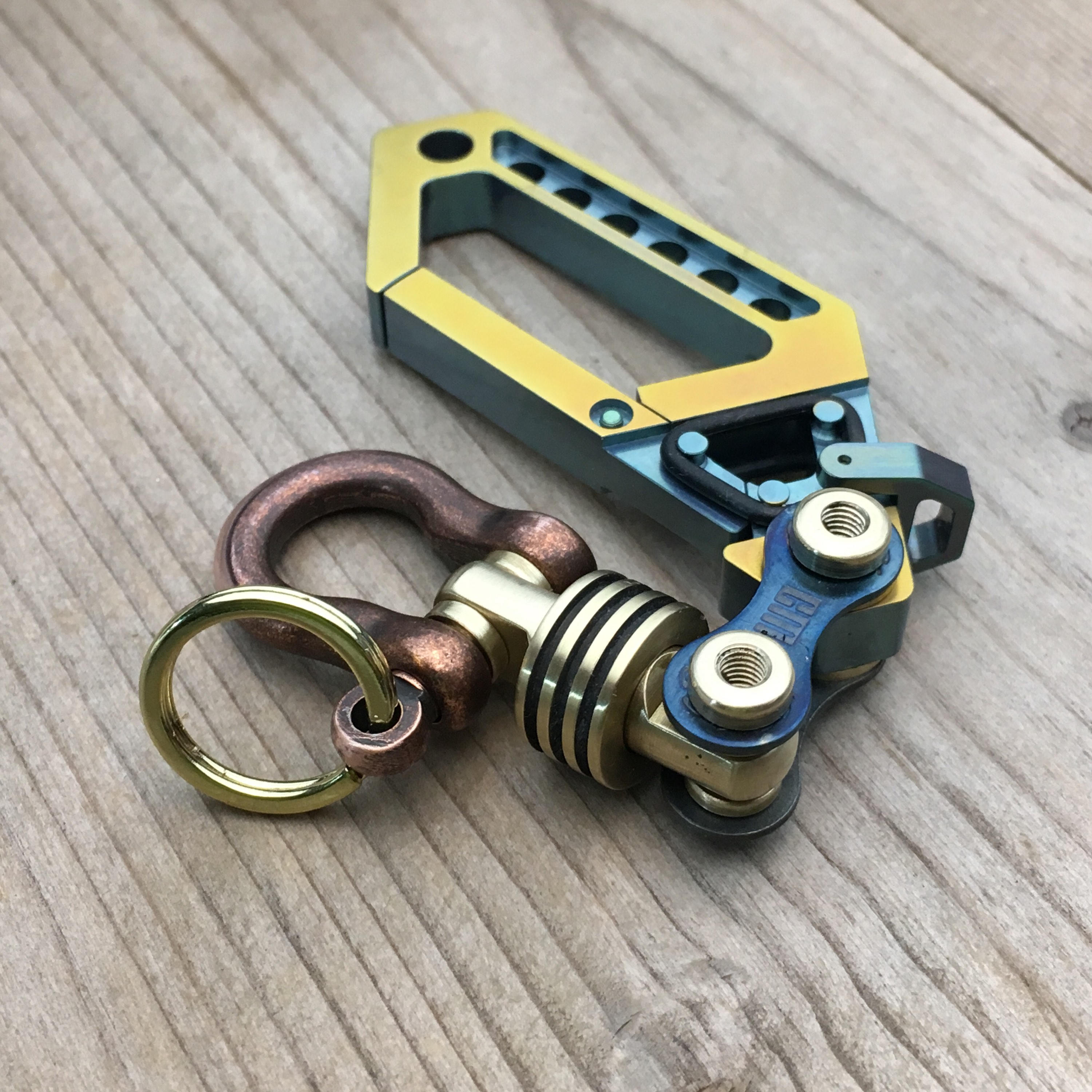 Titanium Drone Carabiner Keychain with swivel