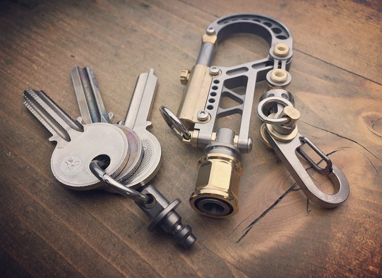 Titanium Keychain Bolt Carabiner-Evo / Base Ti-Quick Release Ti-Bike ...