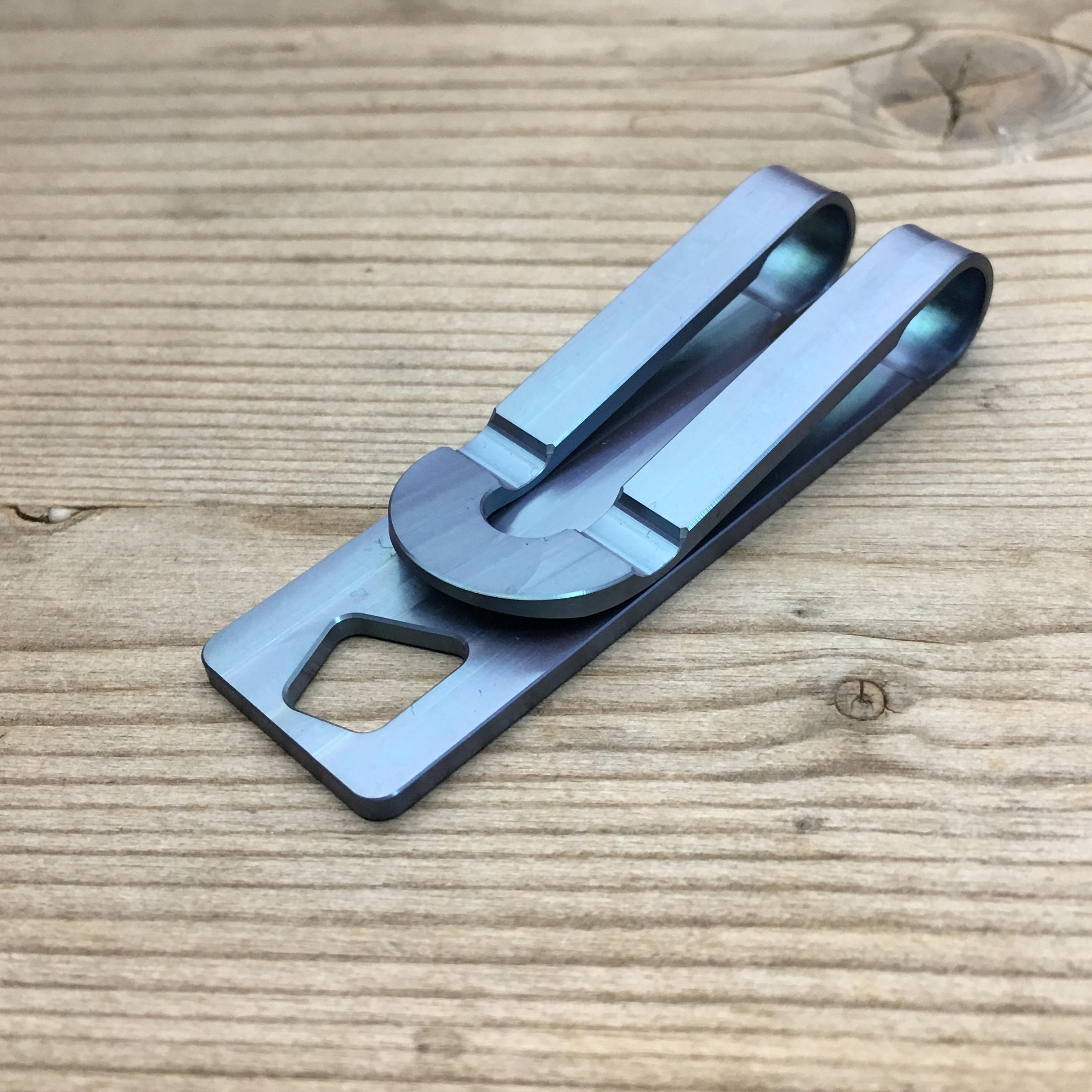 Titanium Money Clip / Anodized Blue